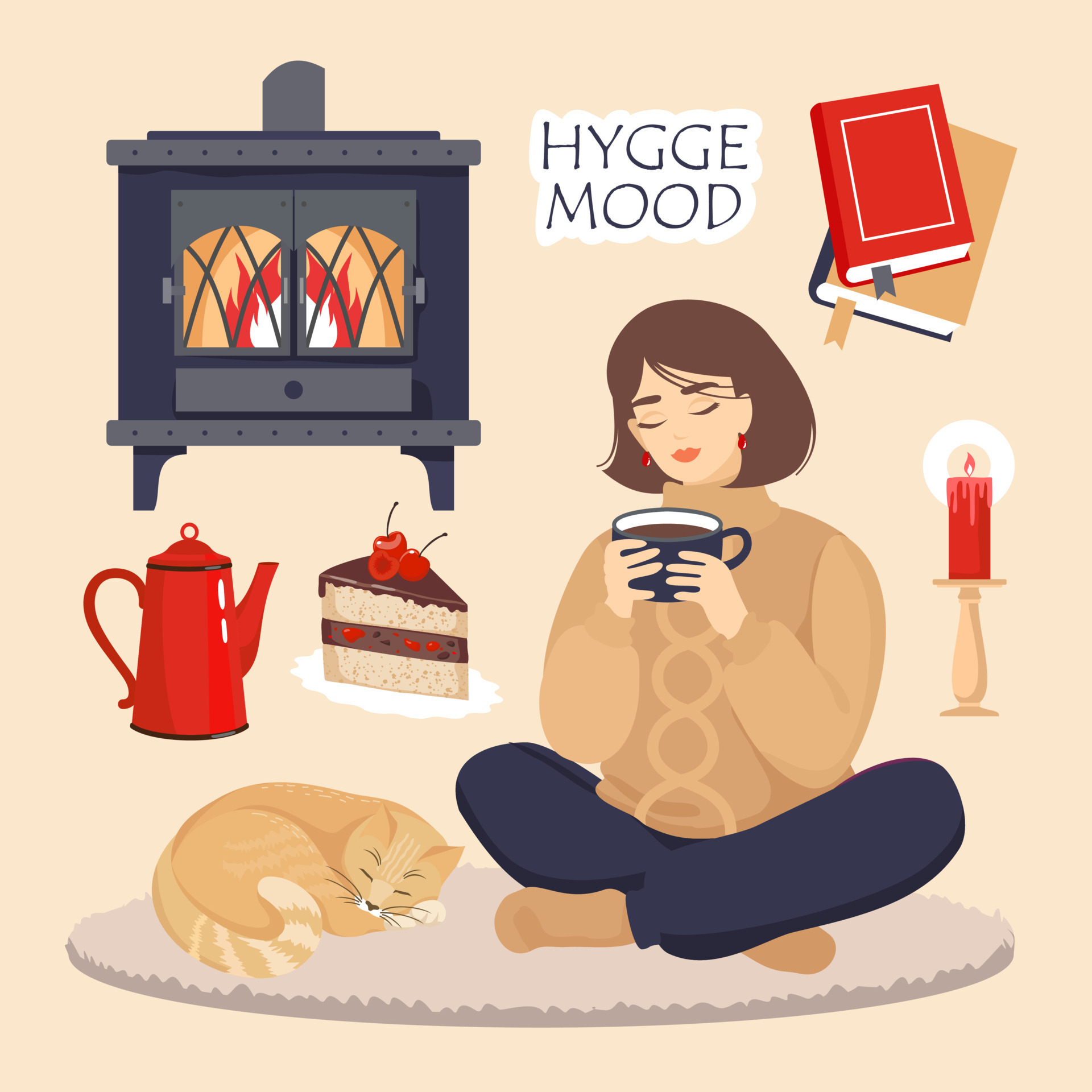 HUGGE MOOD SET 13588277 Vector Art at Vecteezy