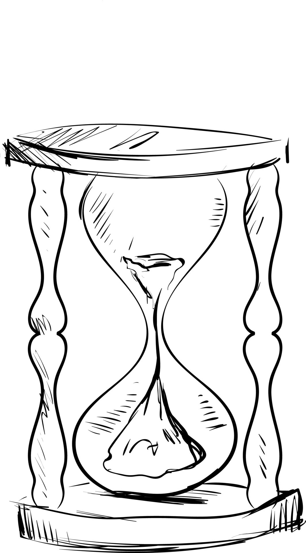 Hourglass Sketch Illustration Vector On White Background 13588780 Vector Art At Vecteezy