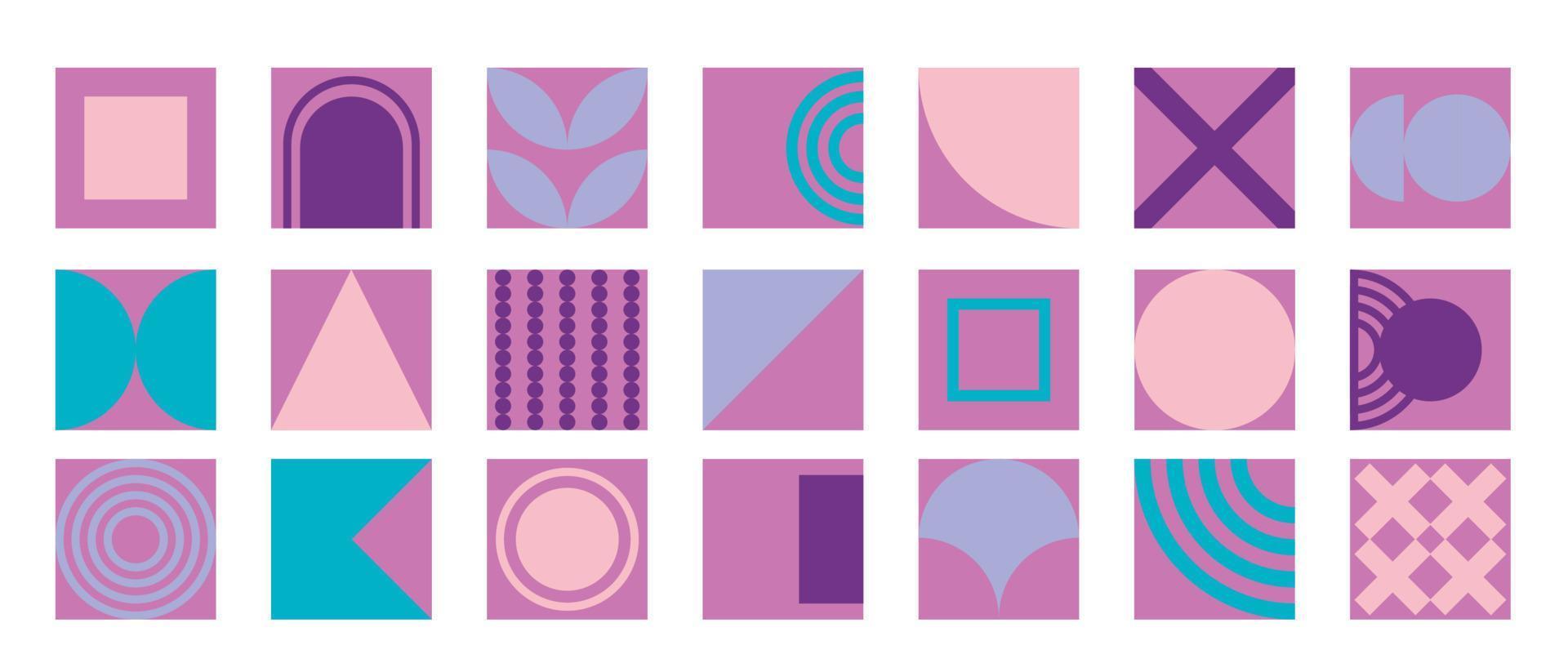 Modern Geometric Forms Minimal Basic Abstract Shapes Swiss Bauhaus Style Primitive