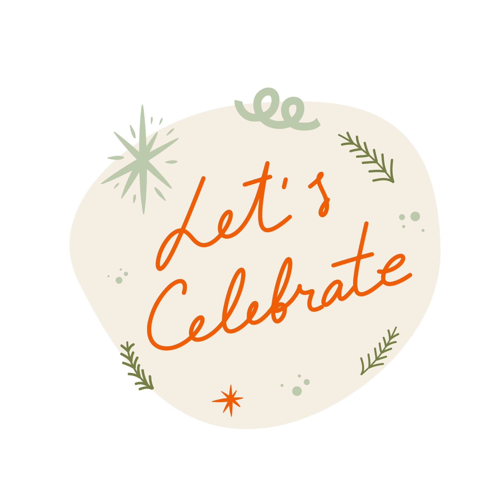Lets Celebrate hand drawn lettering banner. Merry christmas text ... Lets Celebrate hand drawn lettering banner. Merry christmas text ...