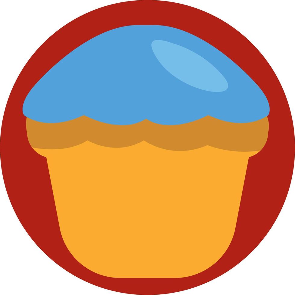 Blue Cupcake Illustration Vector On A White Background 13595592