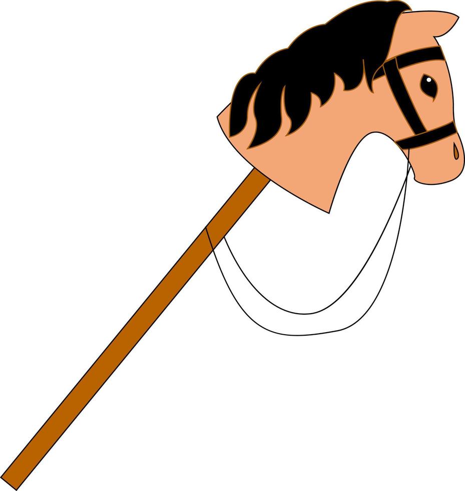 Wooden horse toy, illustration, vector on white background. 13596178 ...