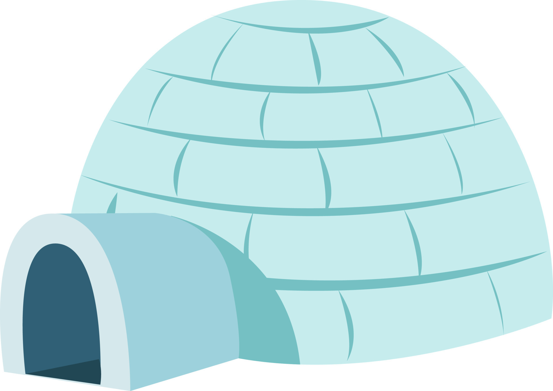 Igloo, illustration, vector on white background. 13596881 Vector Art at Vecteezy