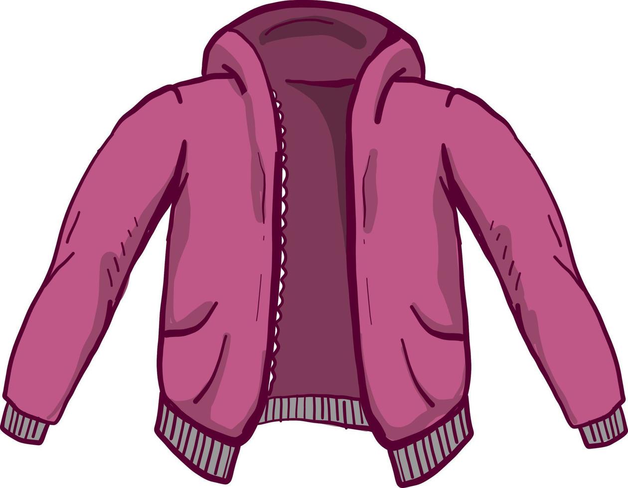 Pequeña Chaqueta Rosa Ilustración Vector Sobre Fondo Blanco 13597026