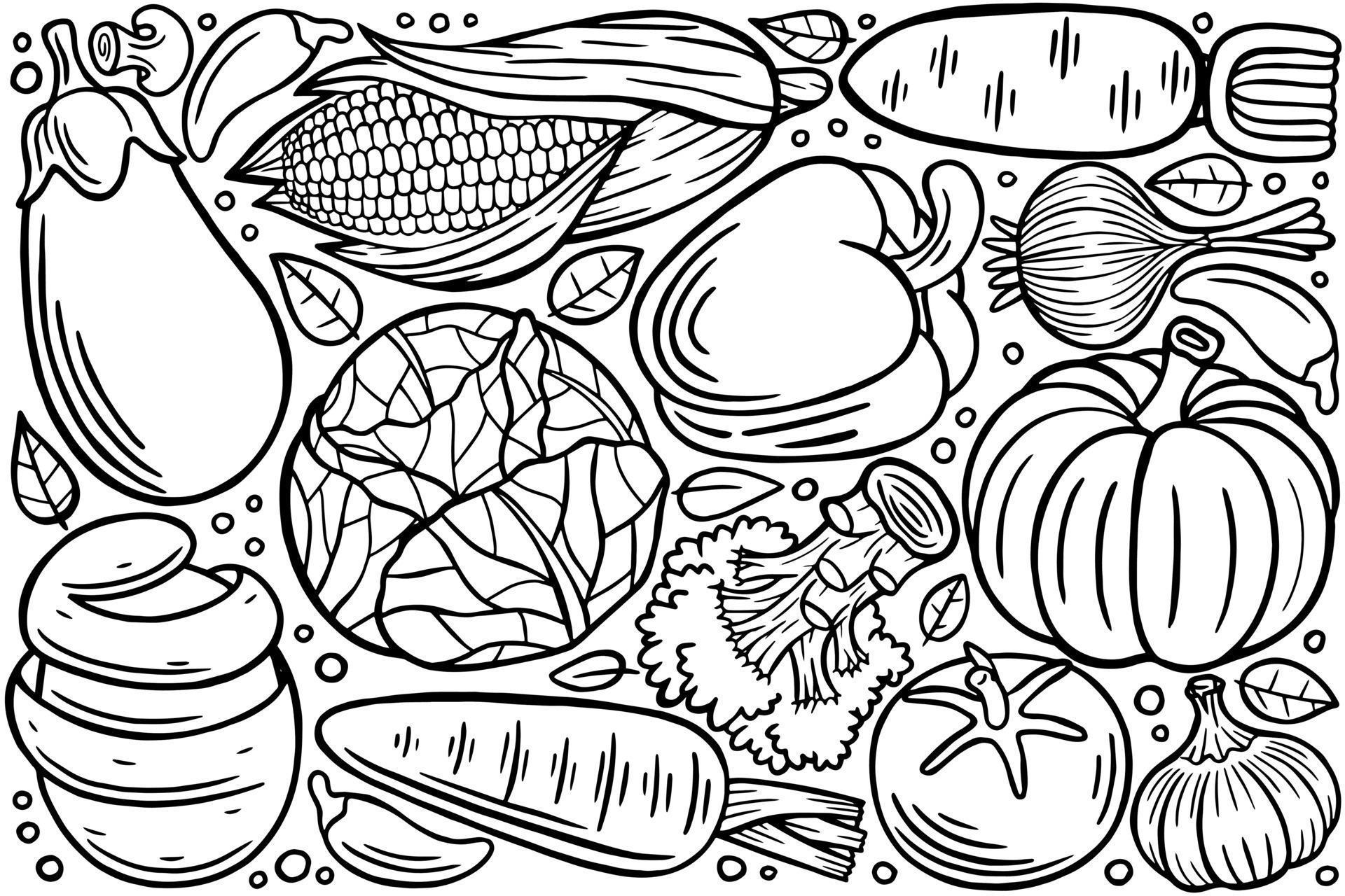 Vegetables Doodle Vector Illustration 13599217 Vector Art at Vecteezy