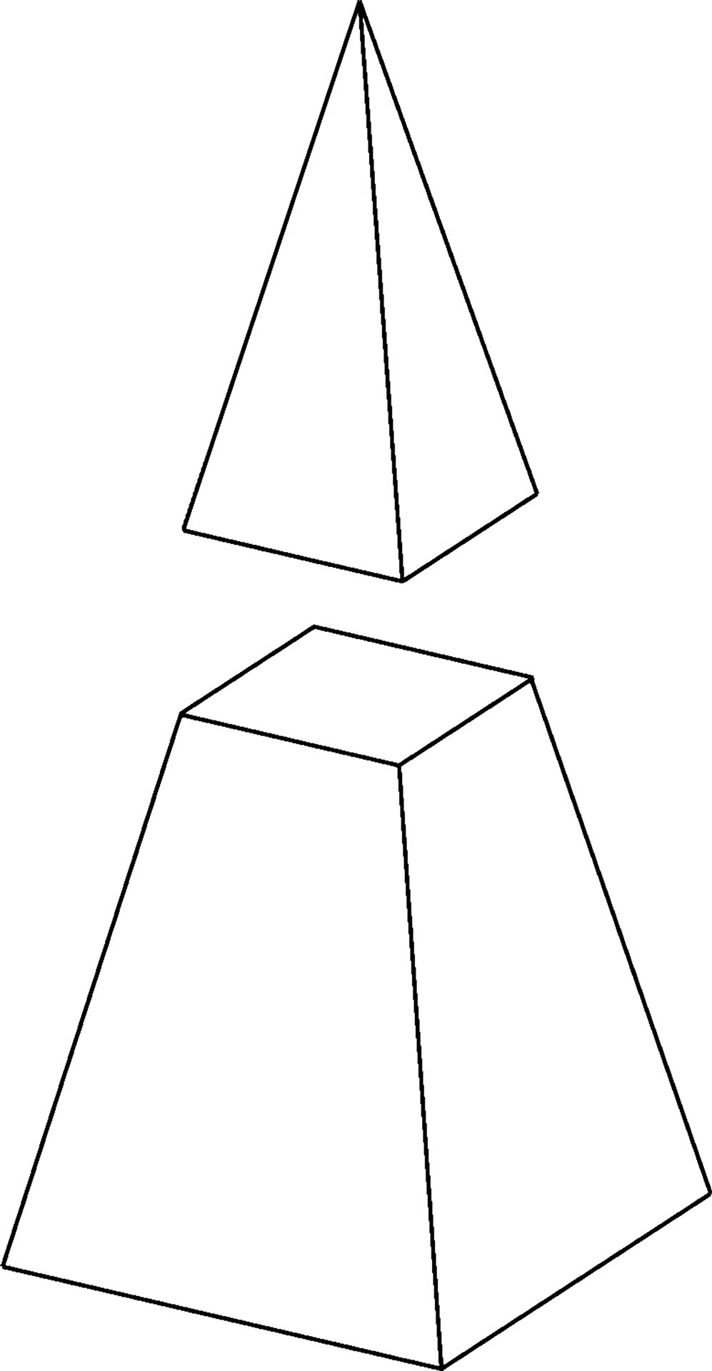 A Rectangular Pyramid, vintage illustration. 13610654 Vector Art at ...