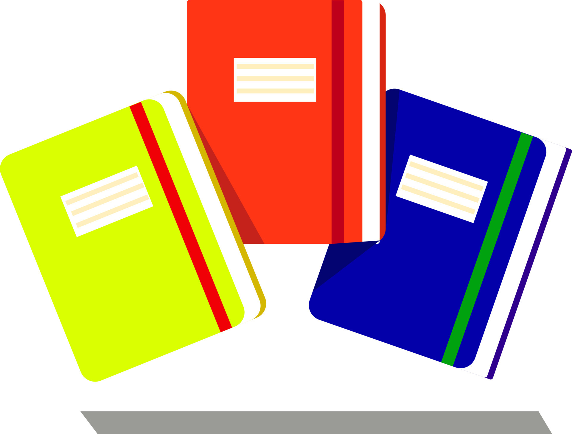 Notebooks, illustration, vector on white background. 13610717 Vector ... Notebooks, illustration, vector on white background. 13610717 Vector ...