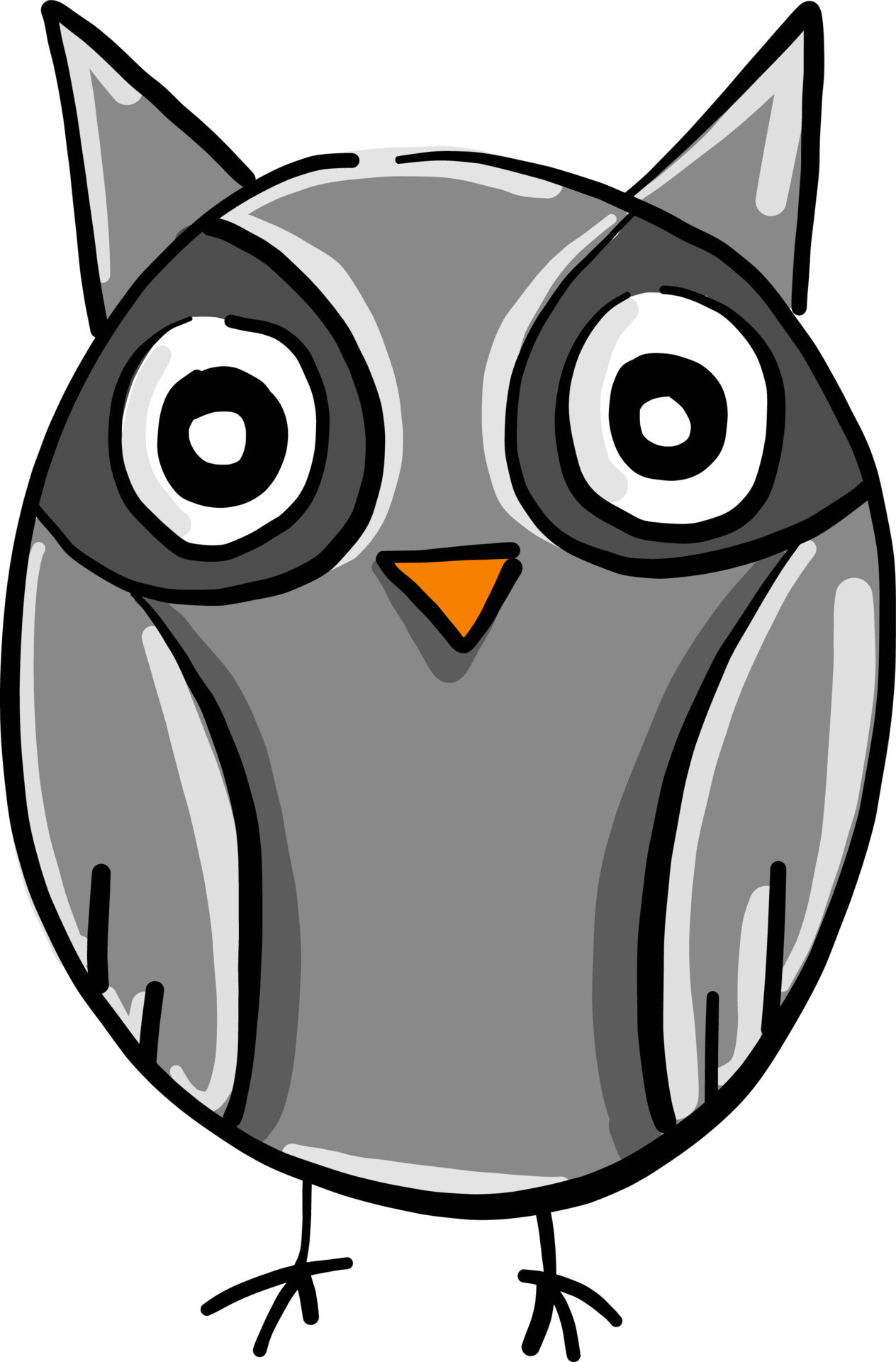 Grey Owl Illustration Vector On White Background 13610968 Vector Art At Vecteezy
