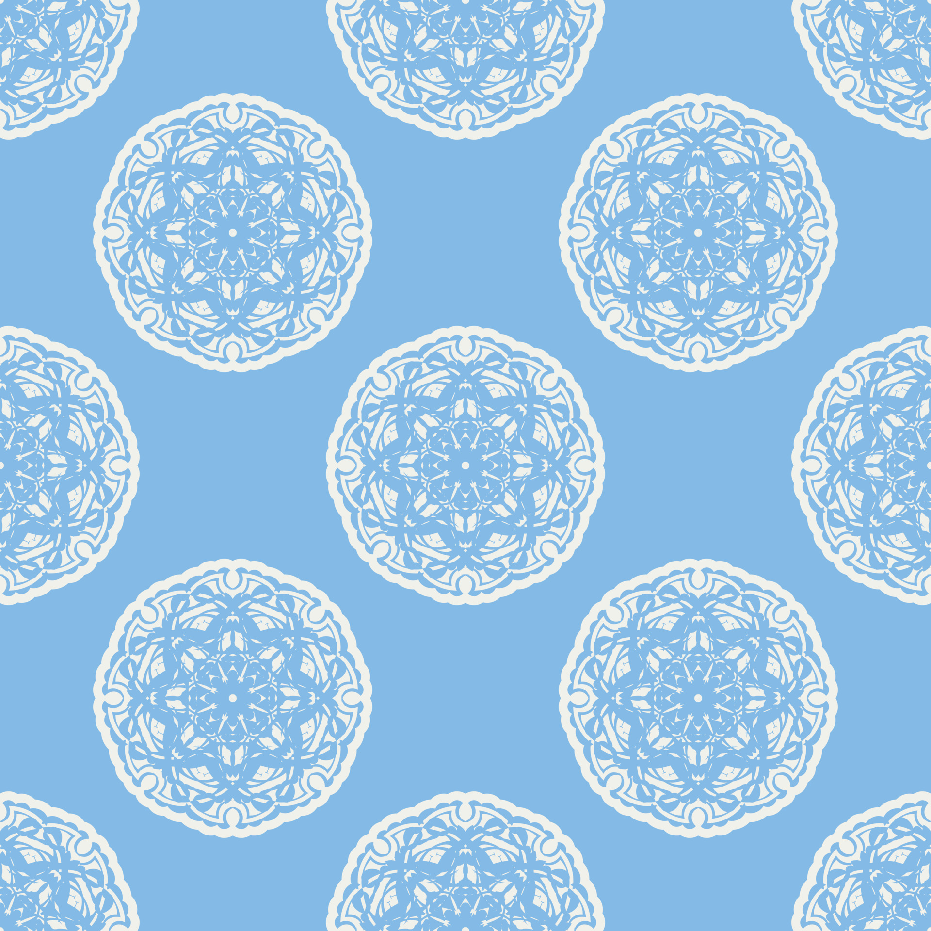 Blue Quatrefoil Background
