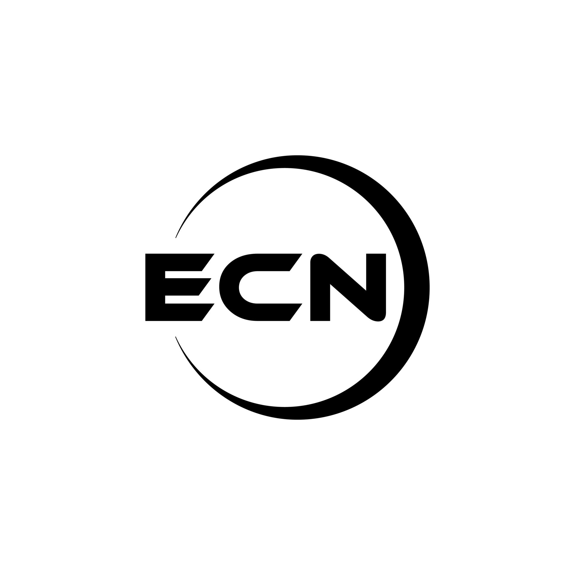 ECN letter logo design in illustration. Vector logo, calligraphy designs for logo, Poster ...