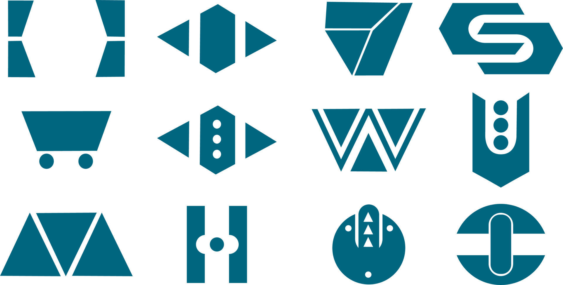 set of simple logo design vector design 13626565 Vector Art at Vecteezy