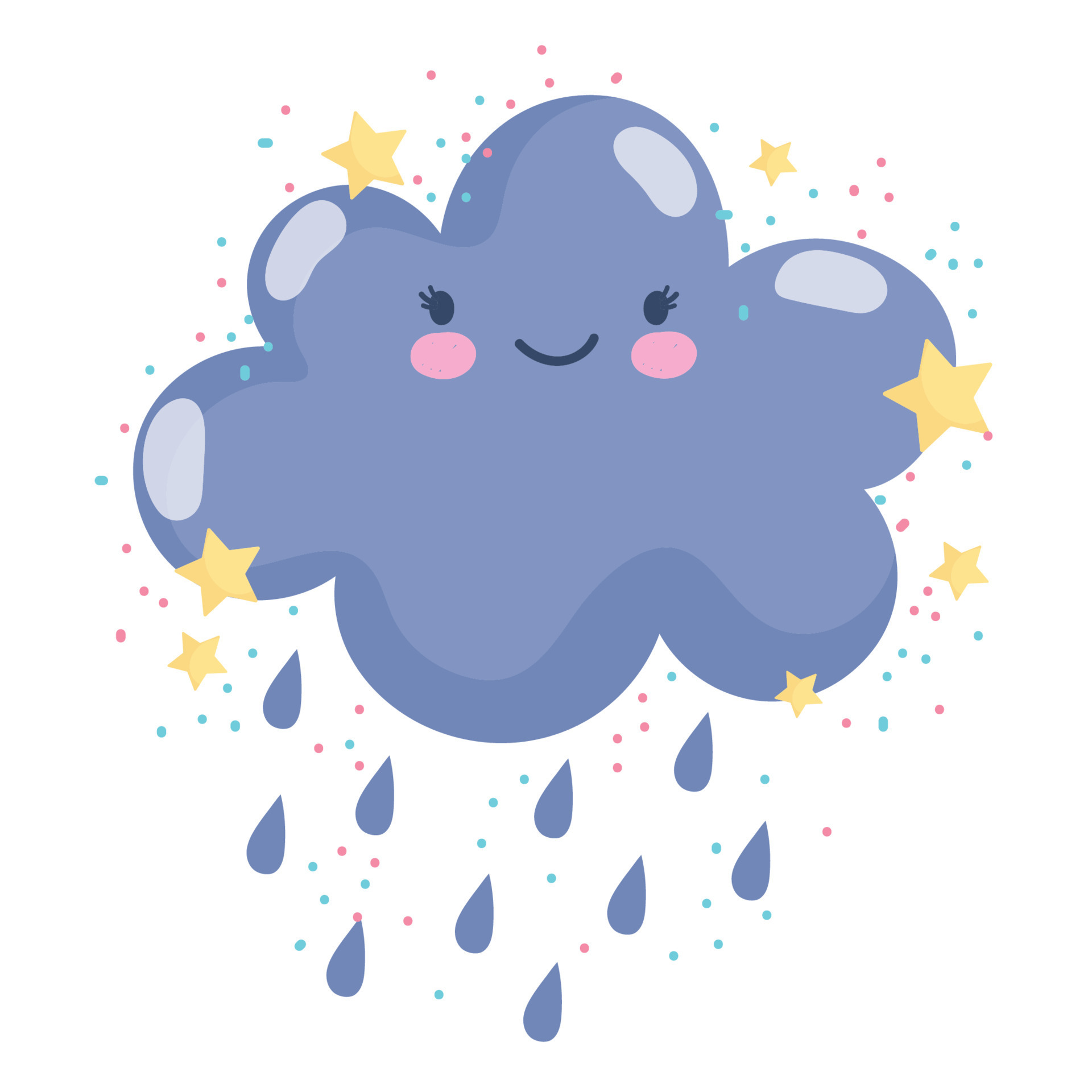 clima lindo nube lluvioso cielo estrellas decoración dibujos animados ... clima lindo nube lluvioso cielo estrellas decoración dibujos animados ...