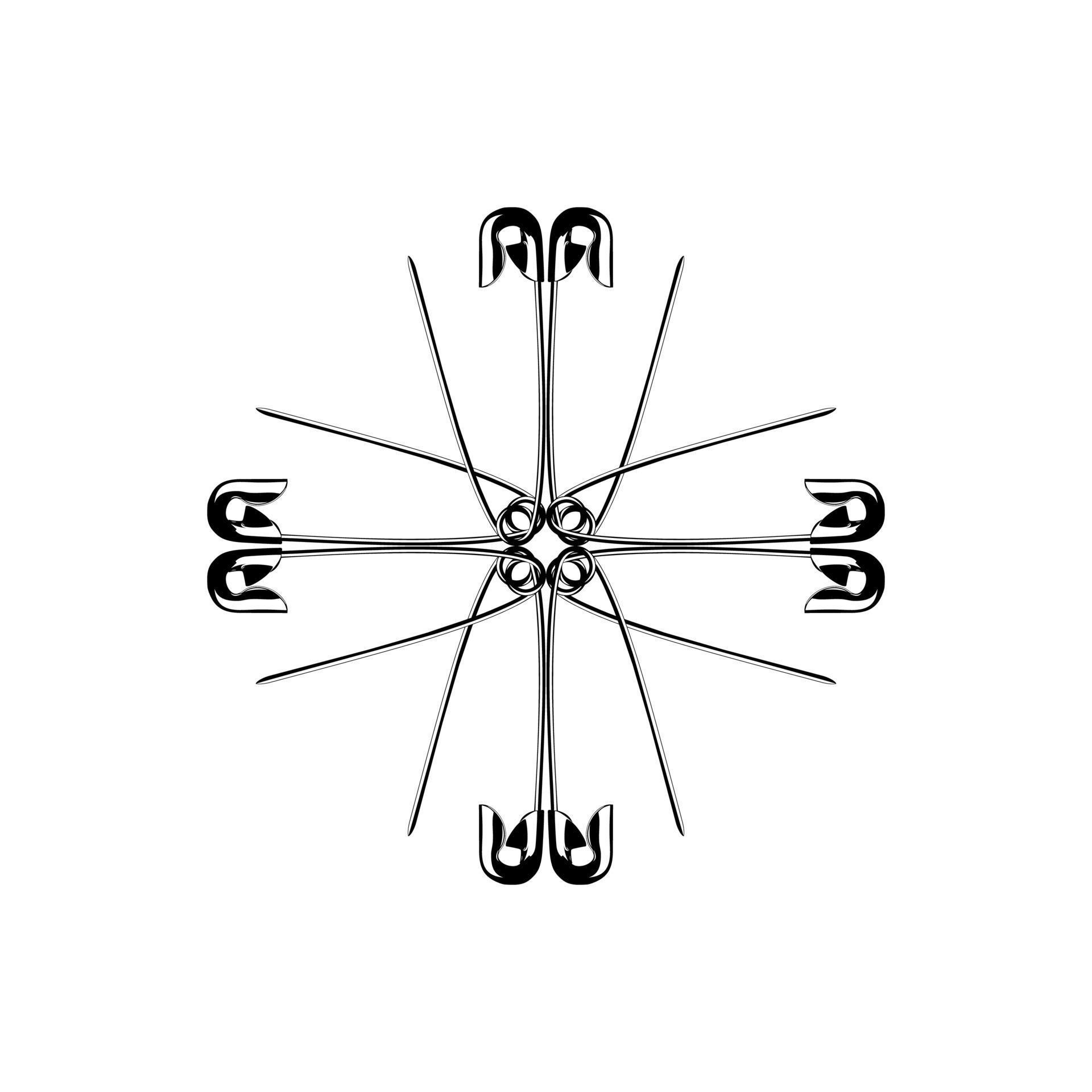 Composition Of The Safety Pin Silhouette For Art Illustration Logo Website Apps Pictogram Or