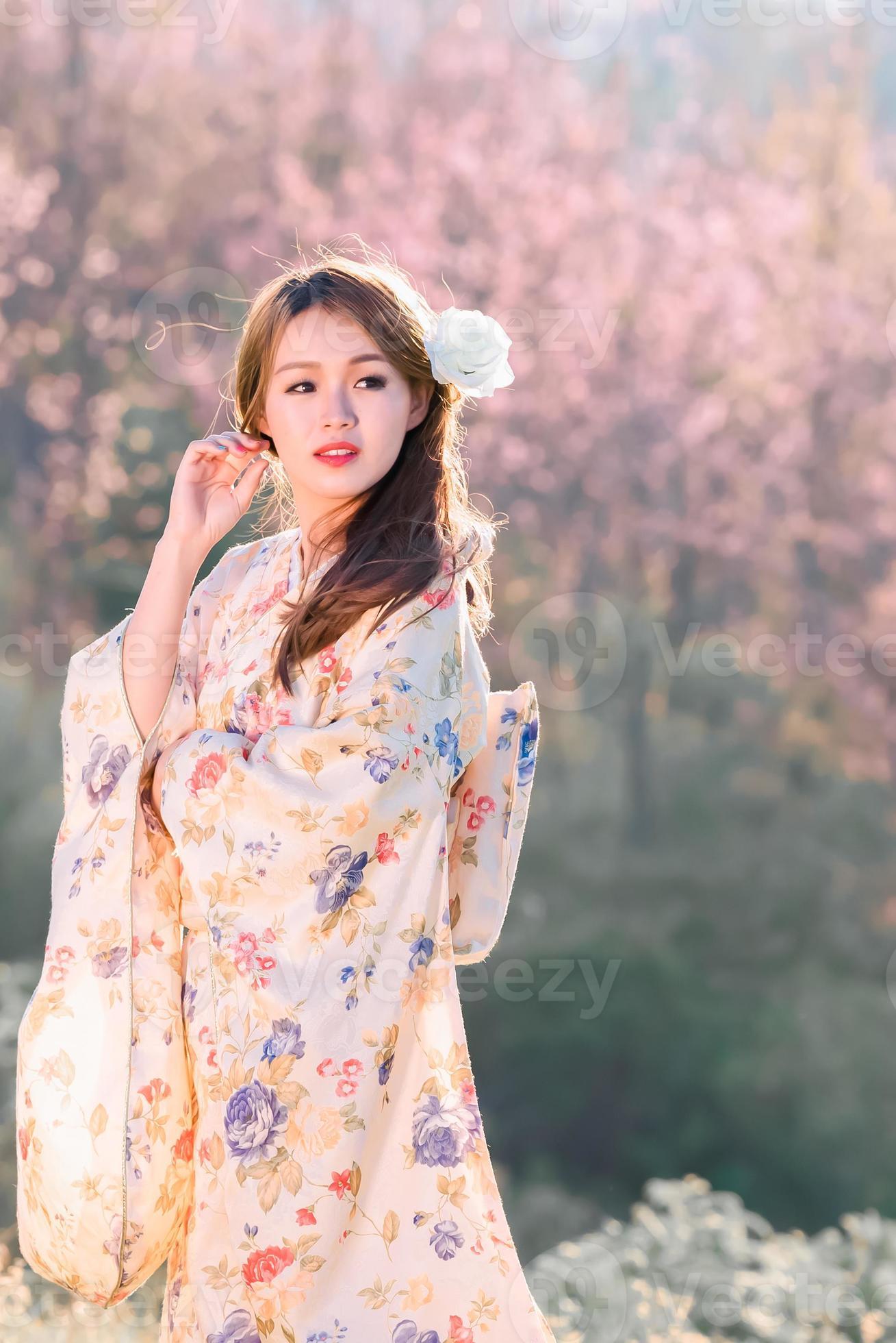 Beautiful Japanese Woman In Kimono