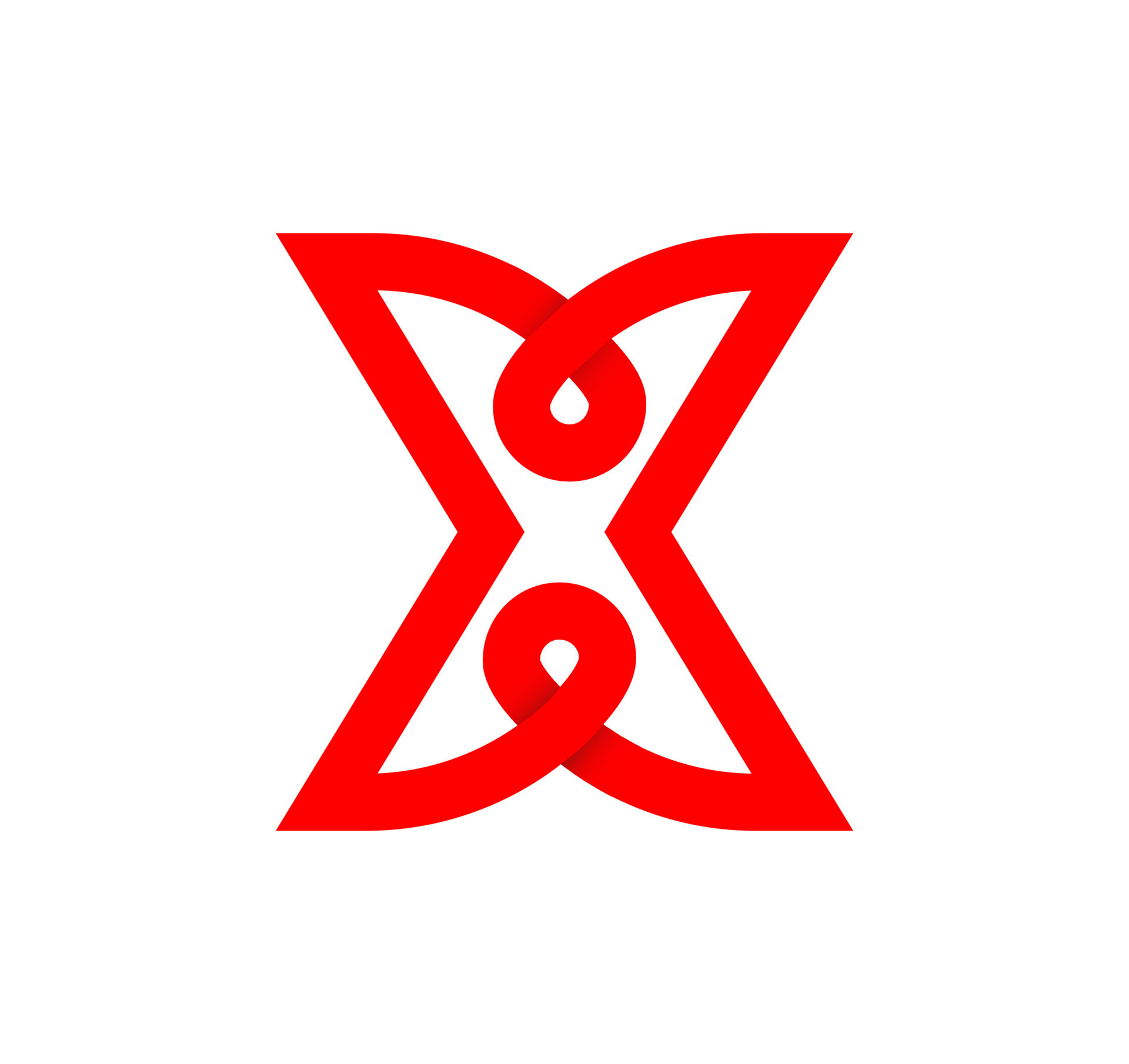 Letter X infinity sign. Cyclic red letter X. Modern natural endless ... Letter X infinity sign. Cyclic red letter X. Modern natural endless ...