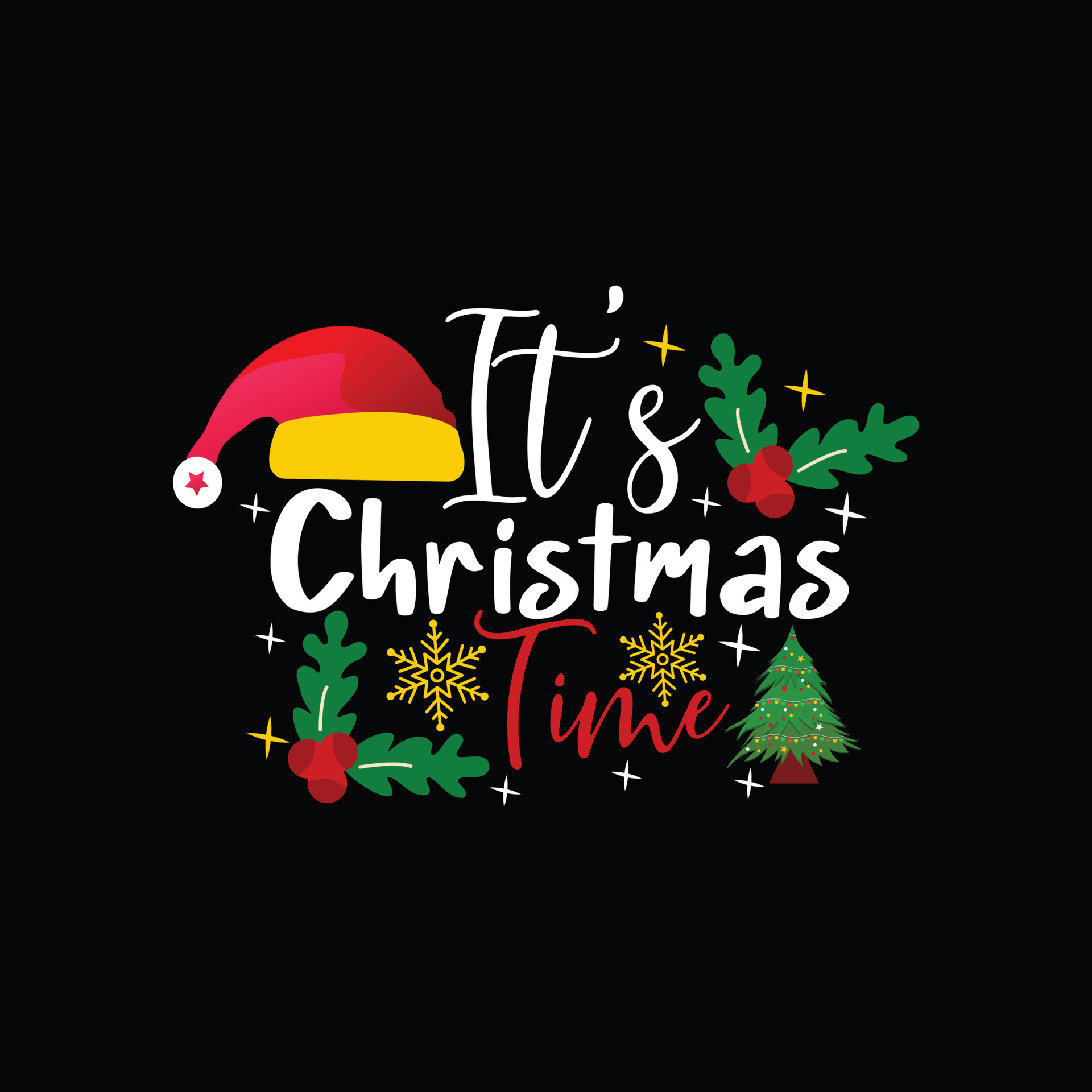 Its a Christmas time vector t-shirt template. Vector graphics ...