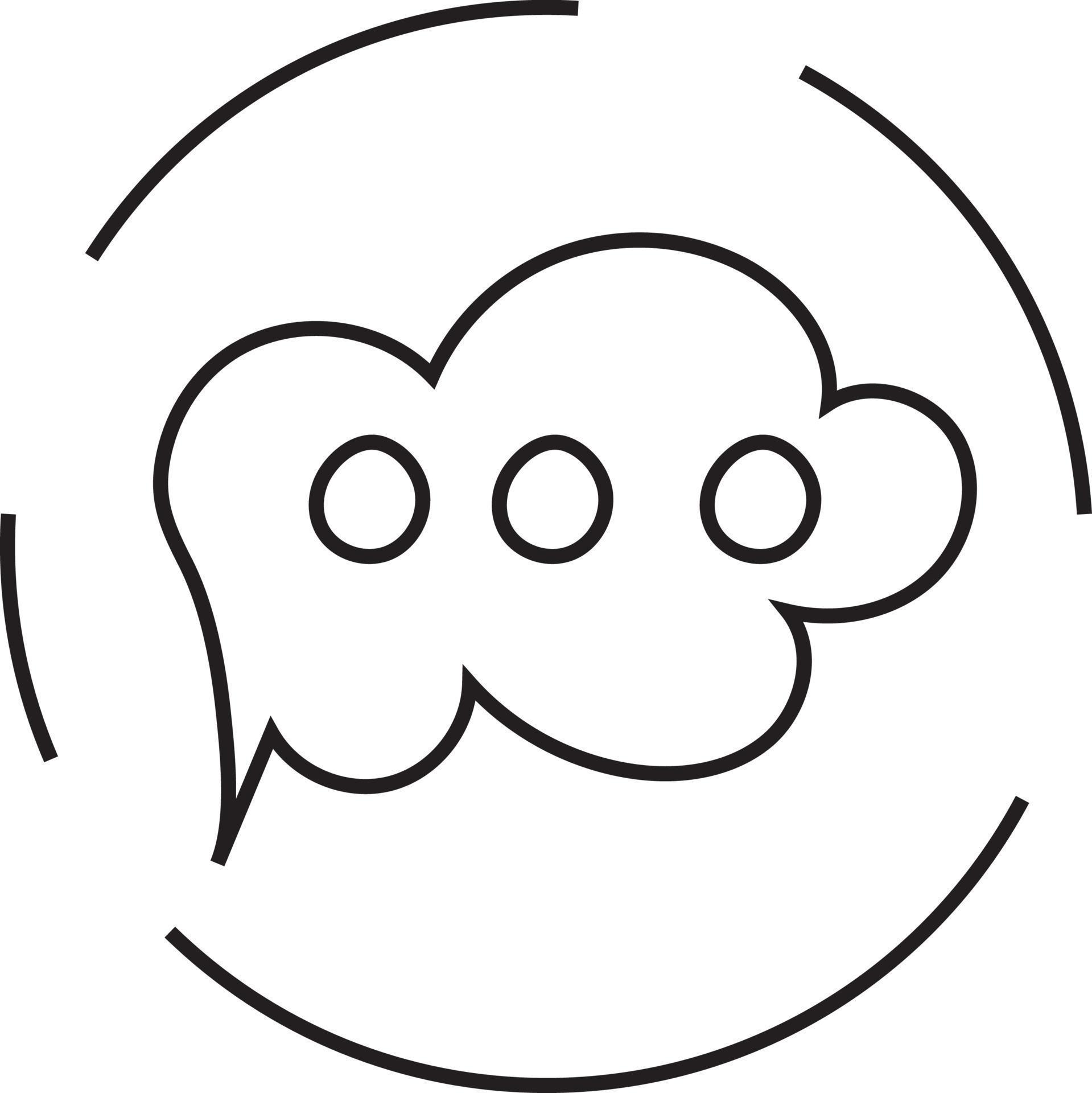 Text message bubble, icon illustration, vector on white background ...