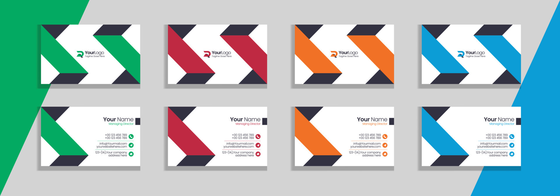 Creative And Corporate Business Card Design Template 13636918 Vector ...
