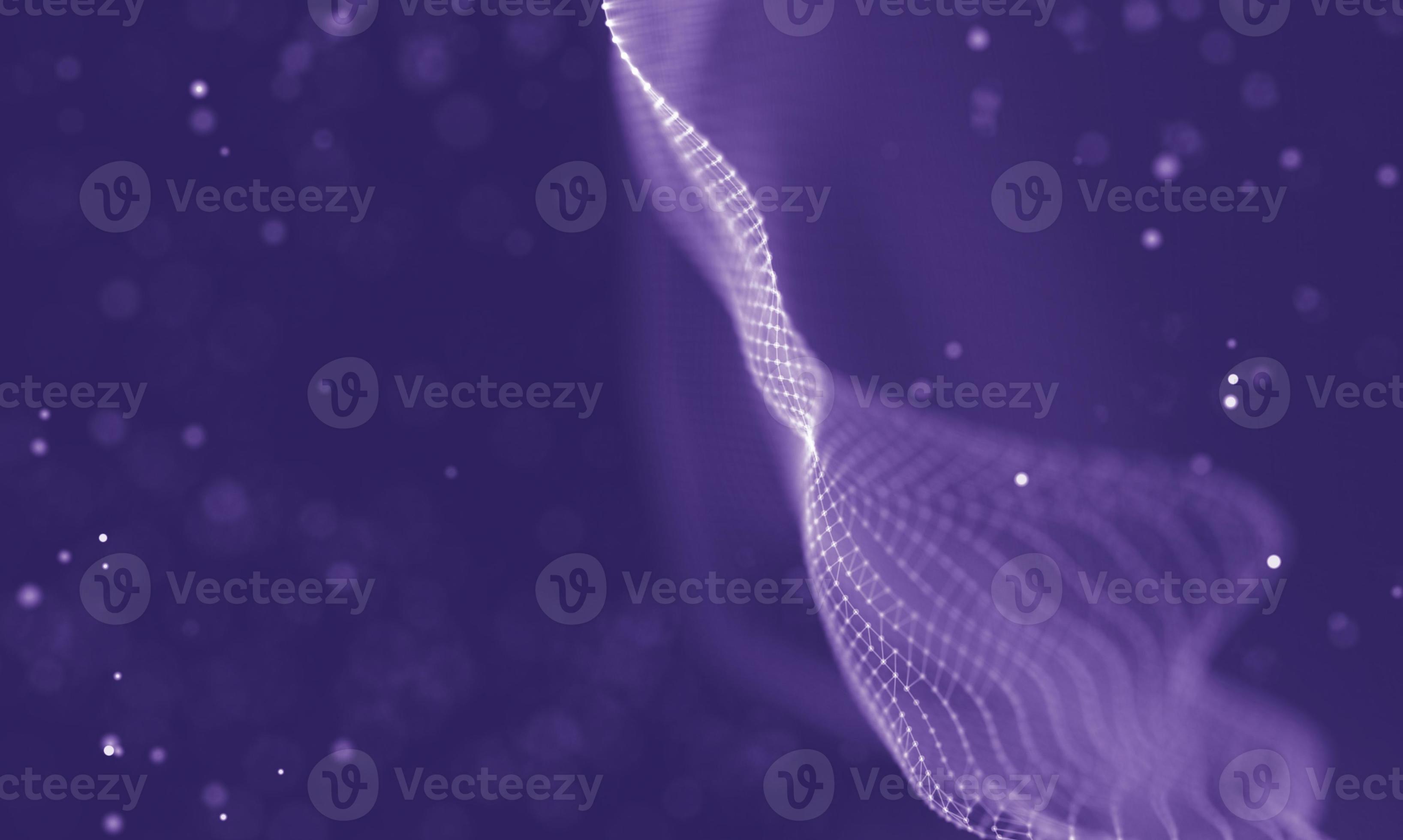 Data technology abstract futuristic illustration . Low poly shape with connecting dots and lines ...