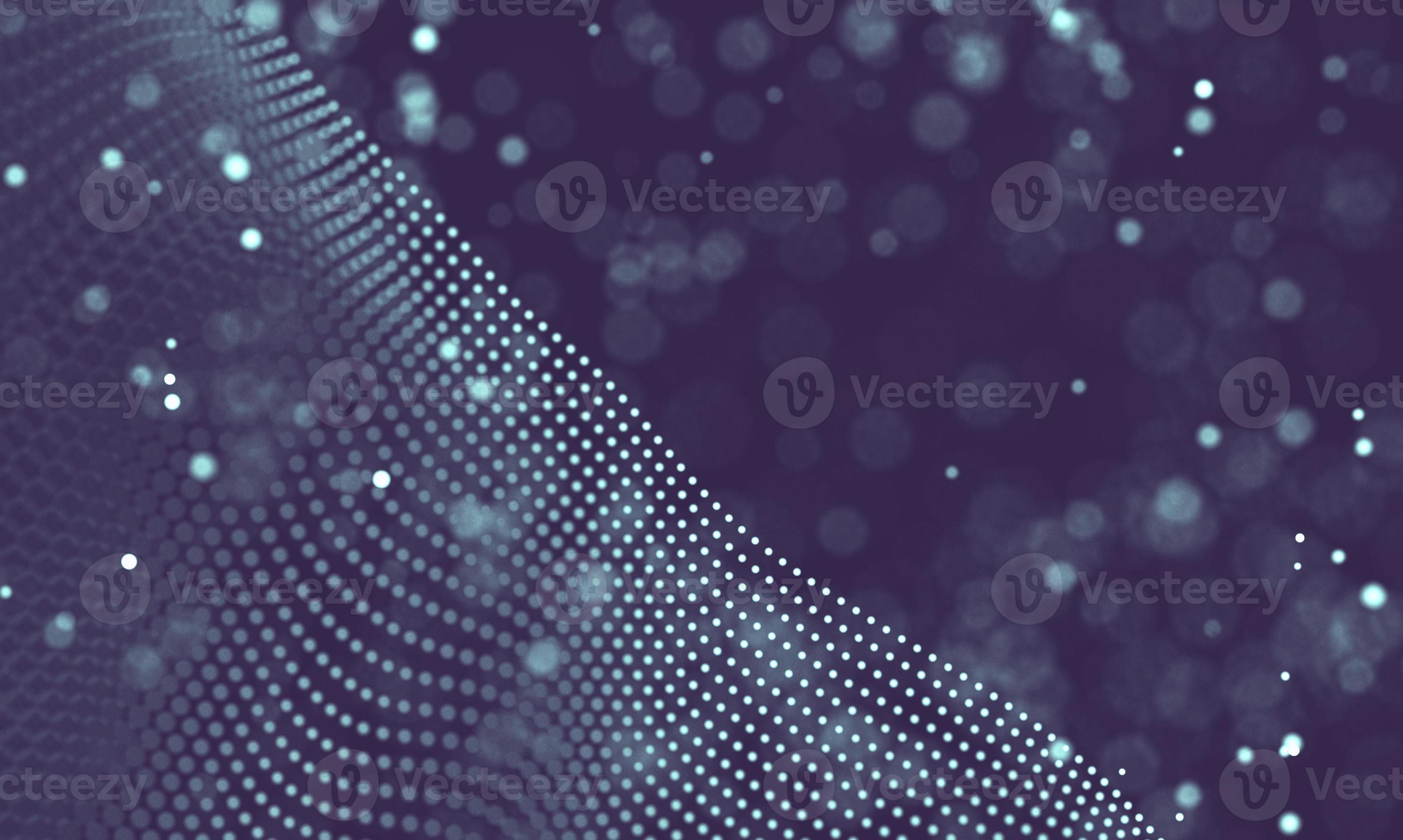 Data technology abstract futuristic illustration . Low poly shape with connecting dots and lines ...