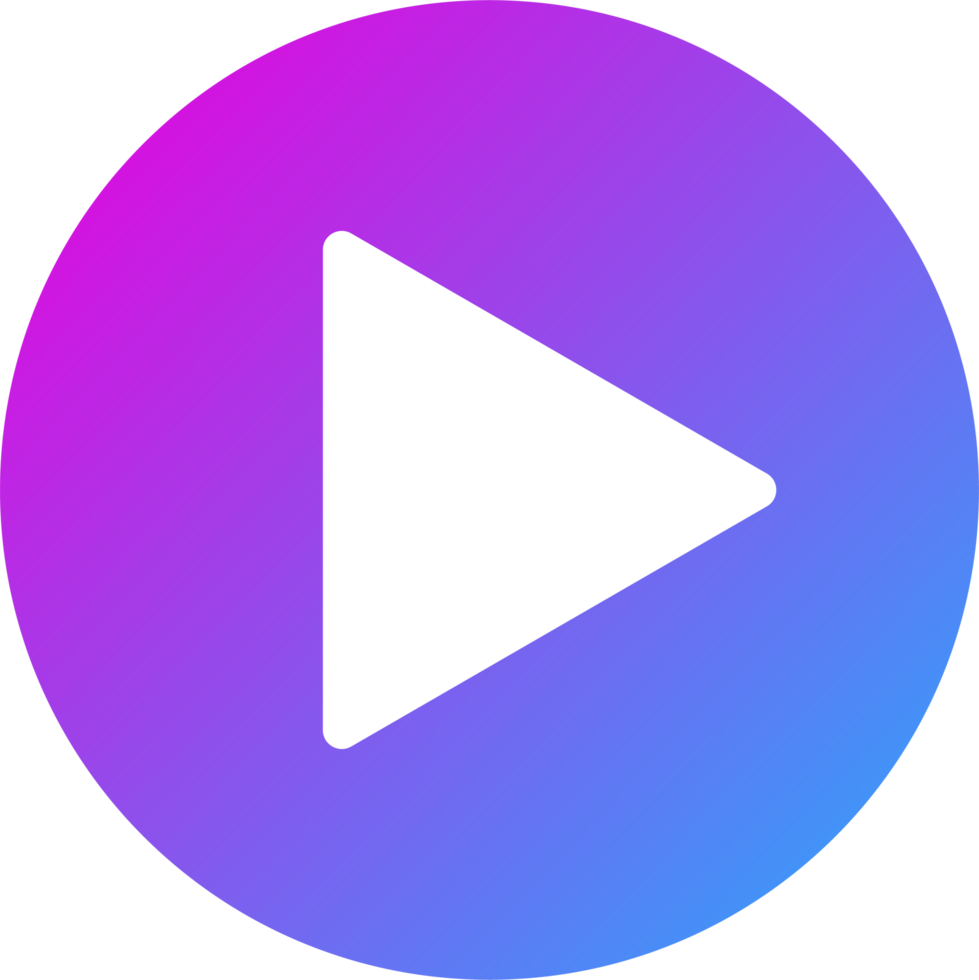 Gradient Play Ui Icon Button 13640960 Png