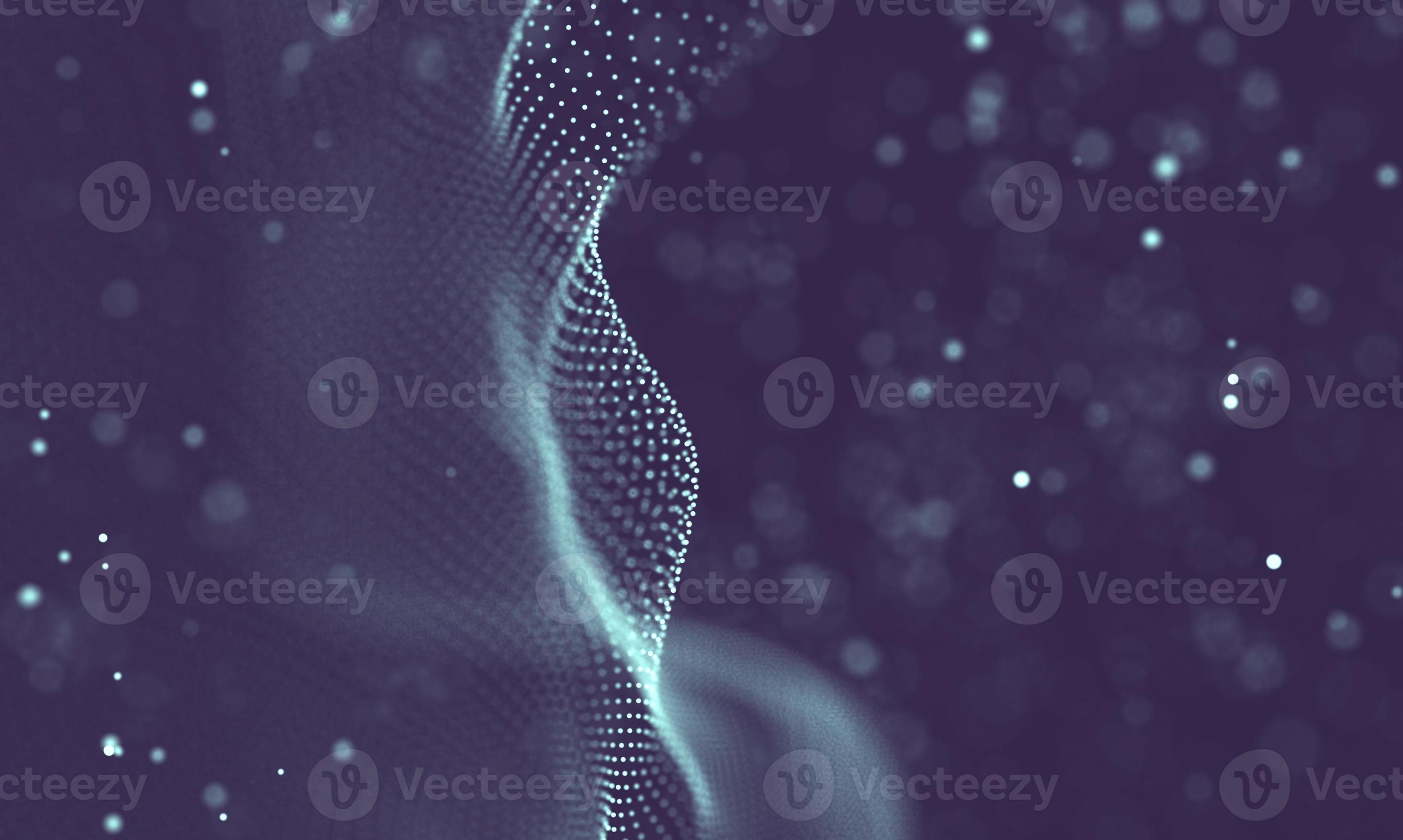 Data technology abstract futuristic illustration . Low poly shape with connecting dots and lines ...