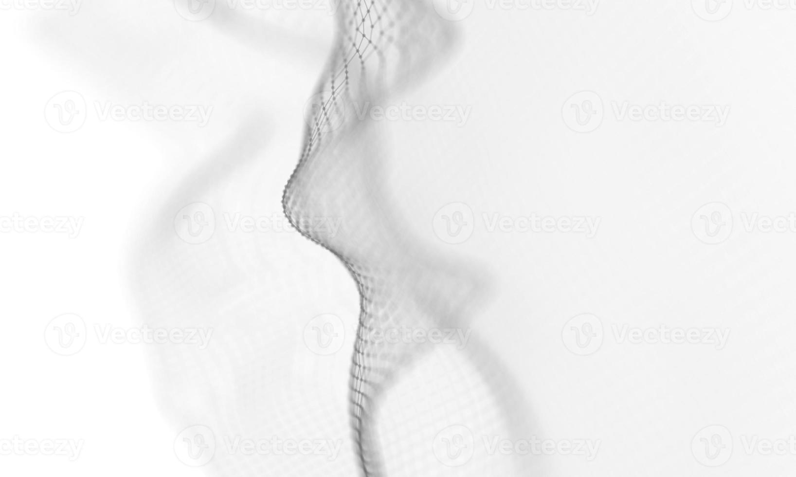 Abstract White Geometrical Background Connection Structure Science