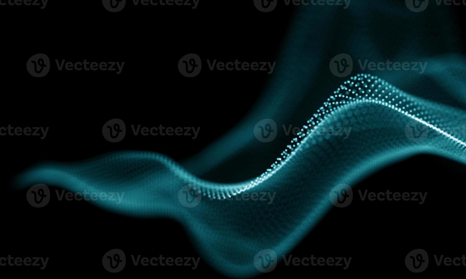 Digital data technology wave. Particle sound wave concept. Big data and ...