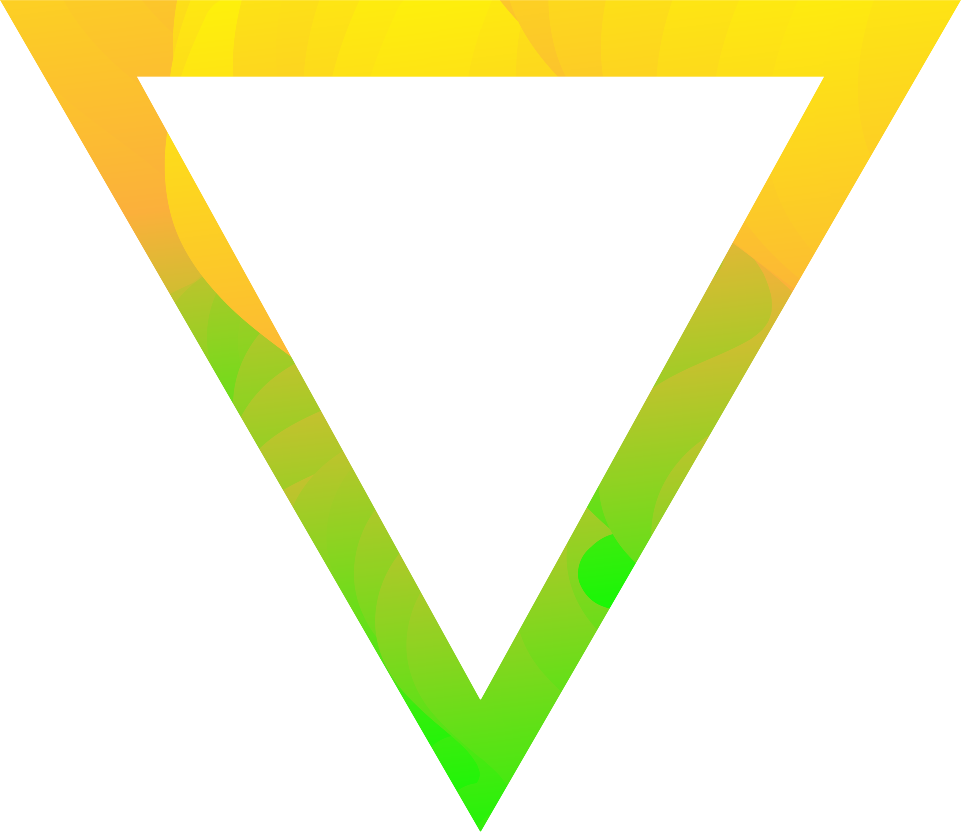 marco triangular decorativo con degradado amarillo verde. forma geometrica transparente png ...