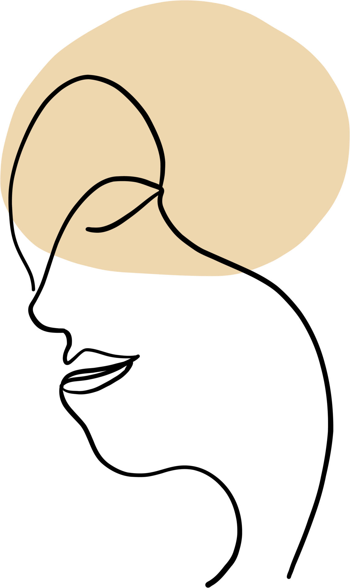 Abstract Woman Face Continuous Freehand Drawing 13643771 Png