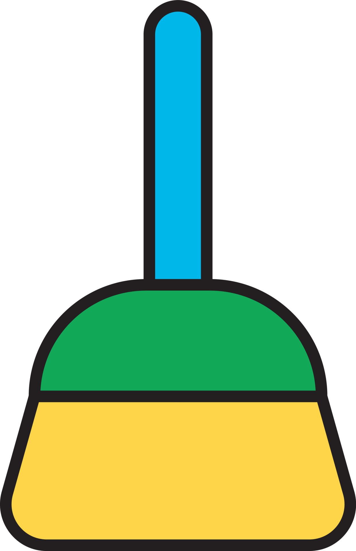 Small cleaning broom, illustration, vector, on a white background ...