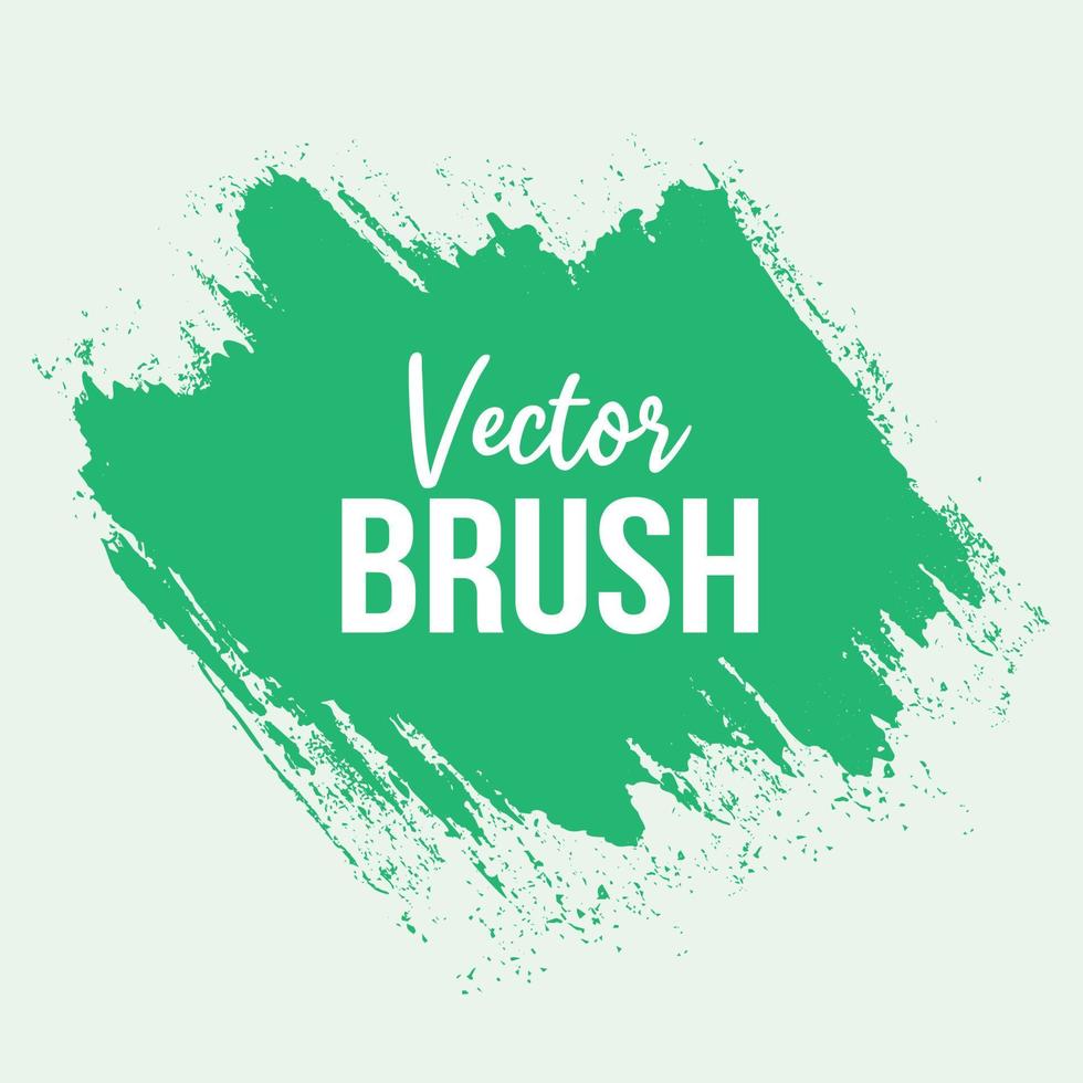 Abstract hand painted green color ink brush stroke 13648496 Vector Art ...