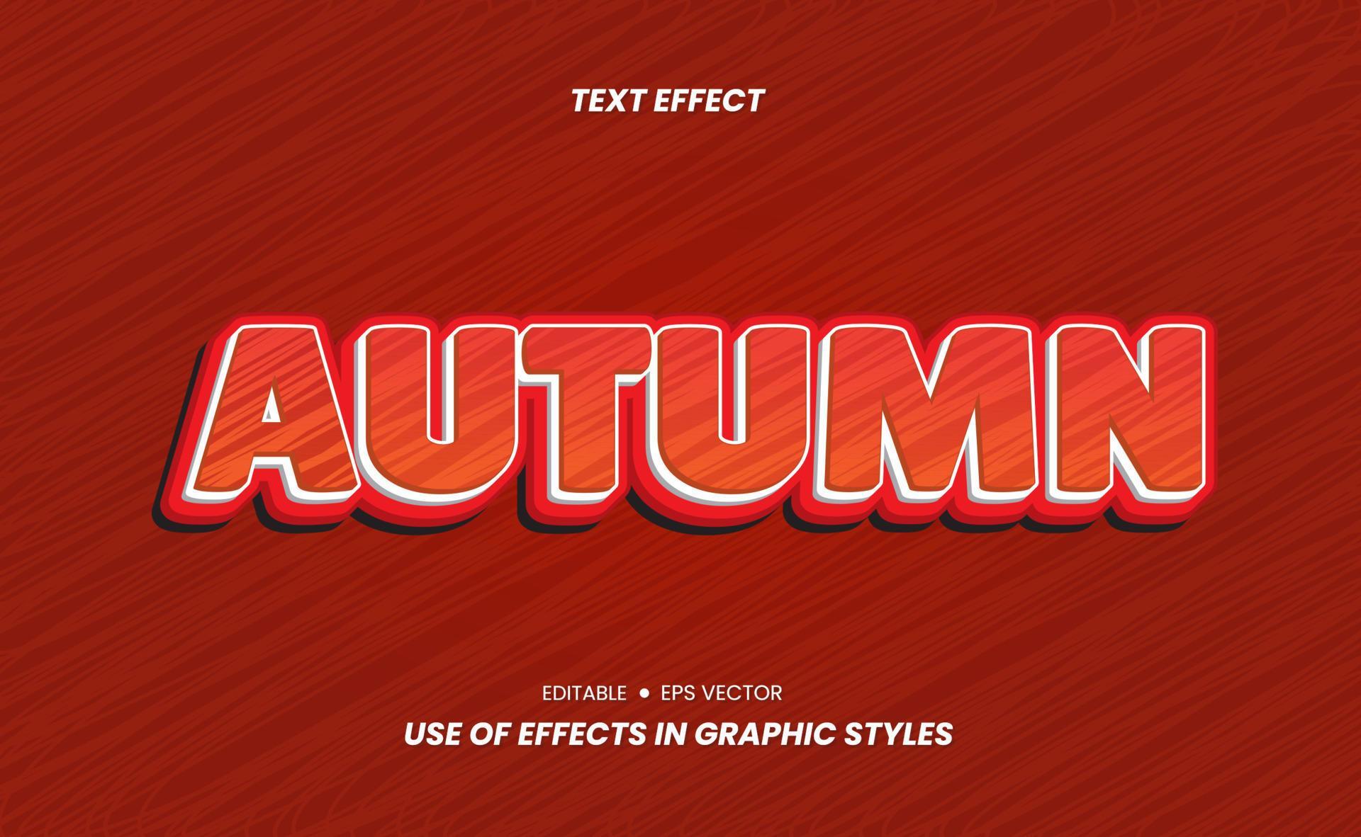 Autumn Text 3D Effect. Text for Fall Event Use and Easy to edit via ...