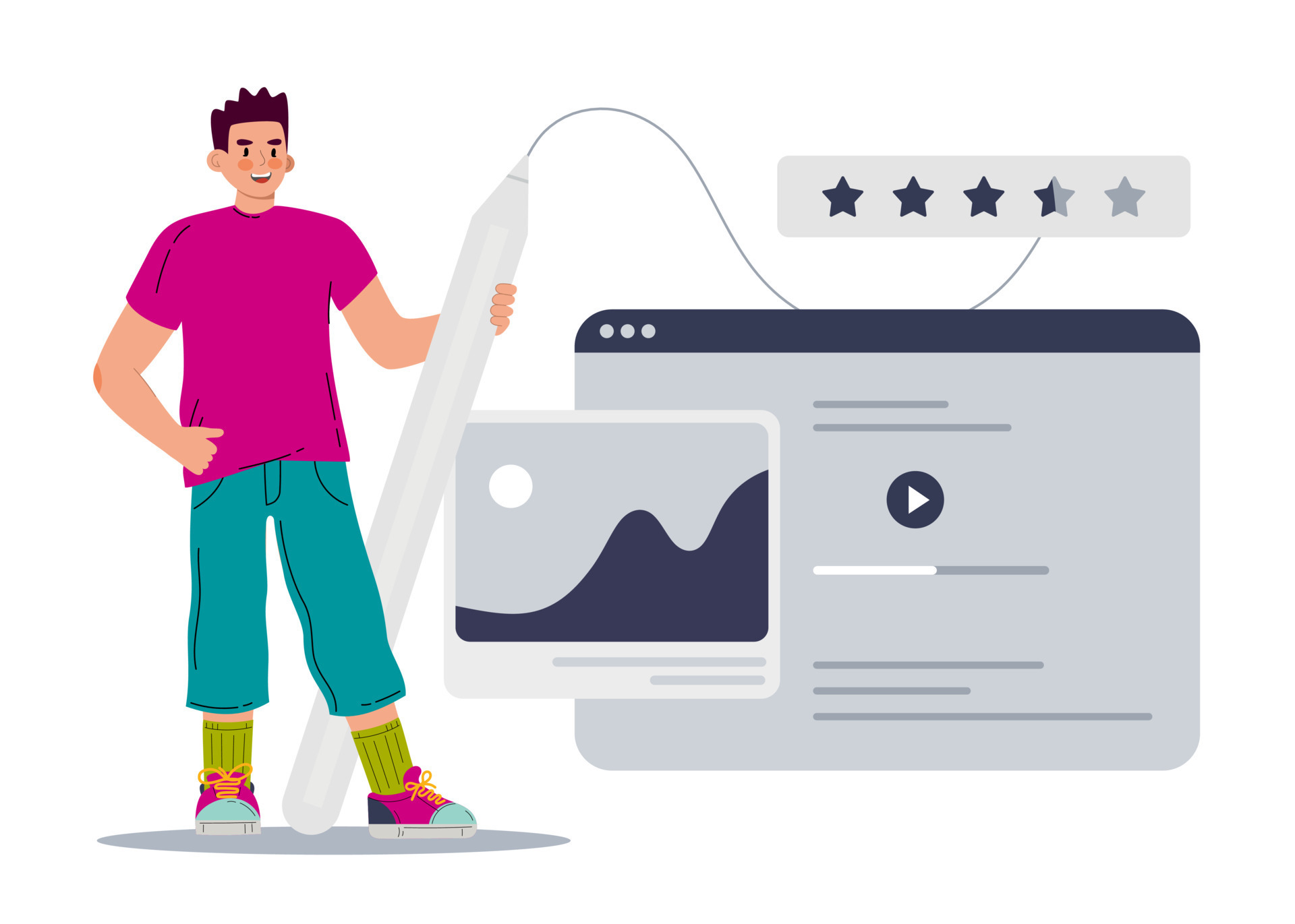 Ui Ux Designer Arrangement Interface Elements Of The Application And