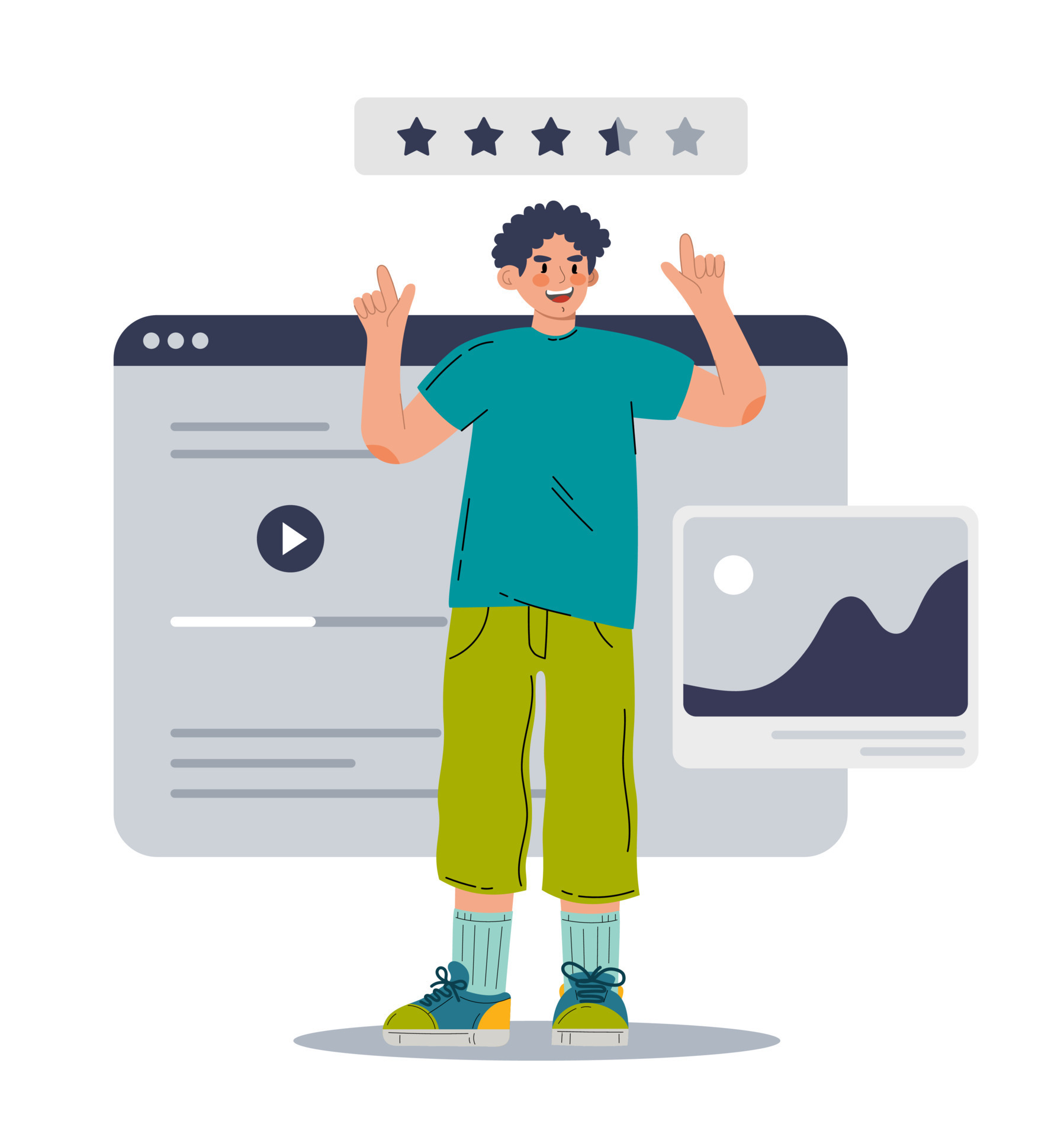 Ui Ux Designer Arrangement Interface Elements Of The Application And Sites Vector Illustration