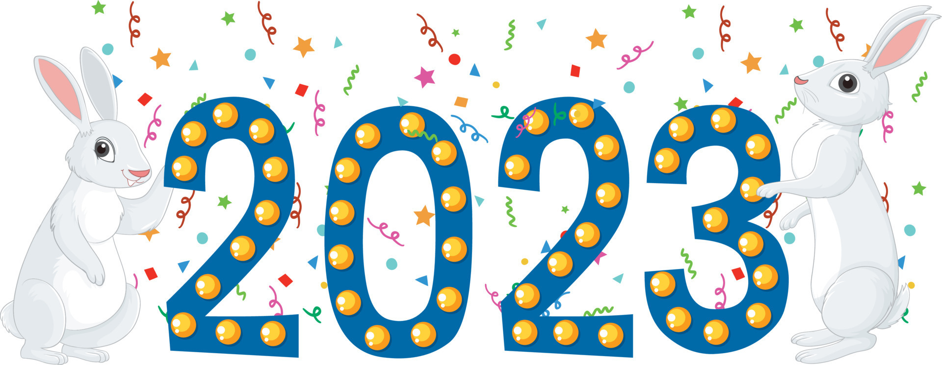 icono de signo de conejo de año nuevo 2023 13651185 Vector en Vecteezy
