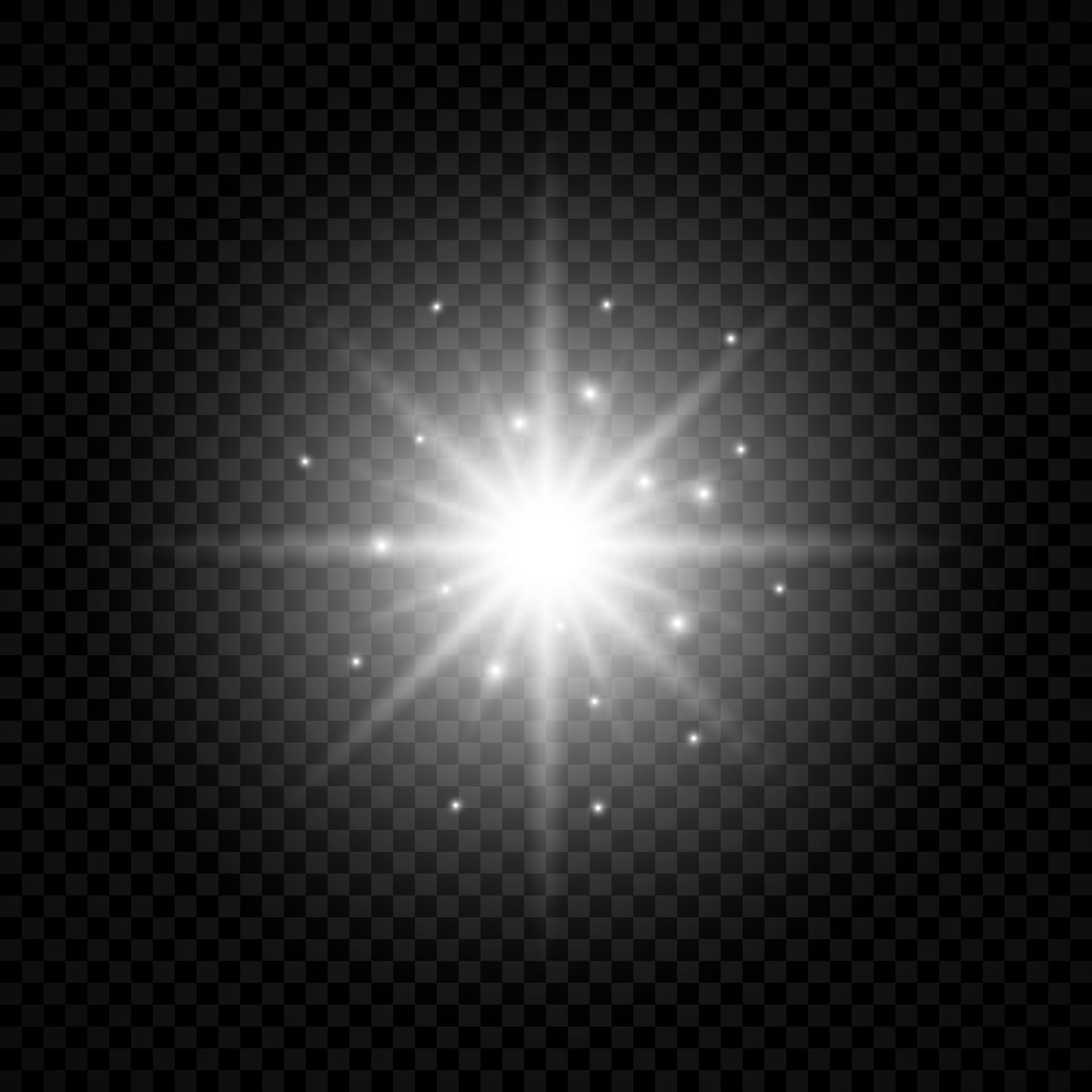 Light effect of lens flares. White glowing lights starburst effects with sparkles. Vector ...