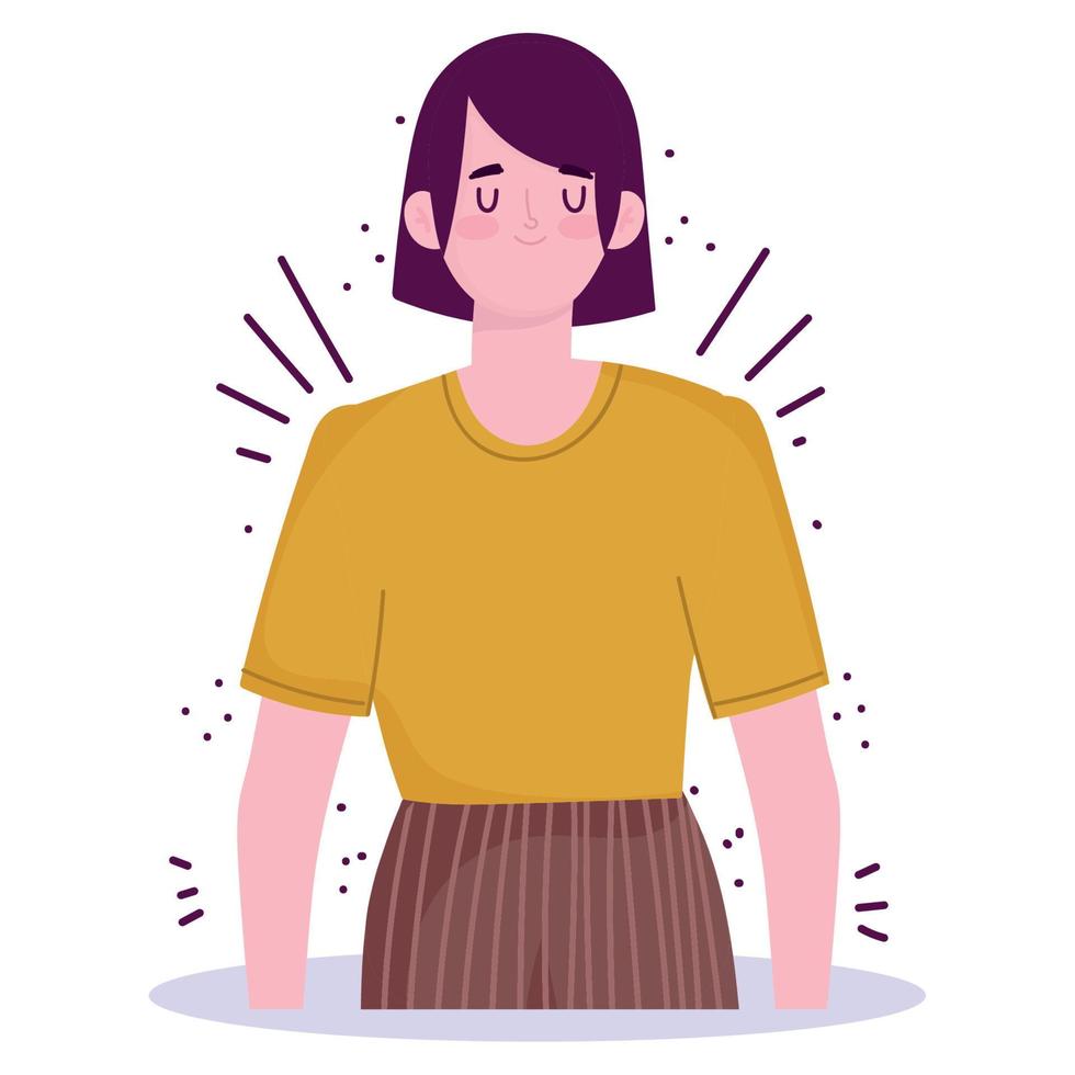 Portrait Business Woman Cartoon Character 13652152 Vector Art At Vecteezy