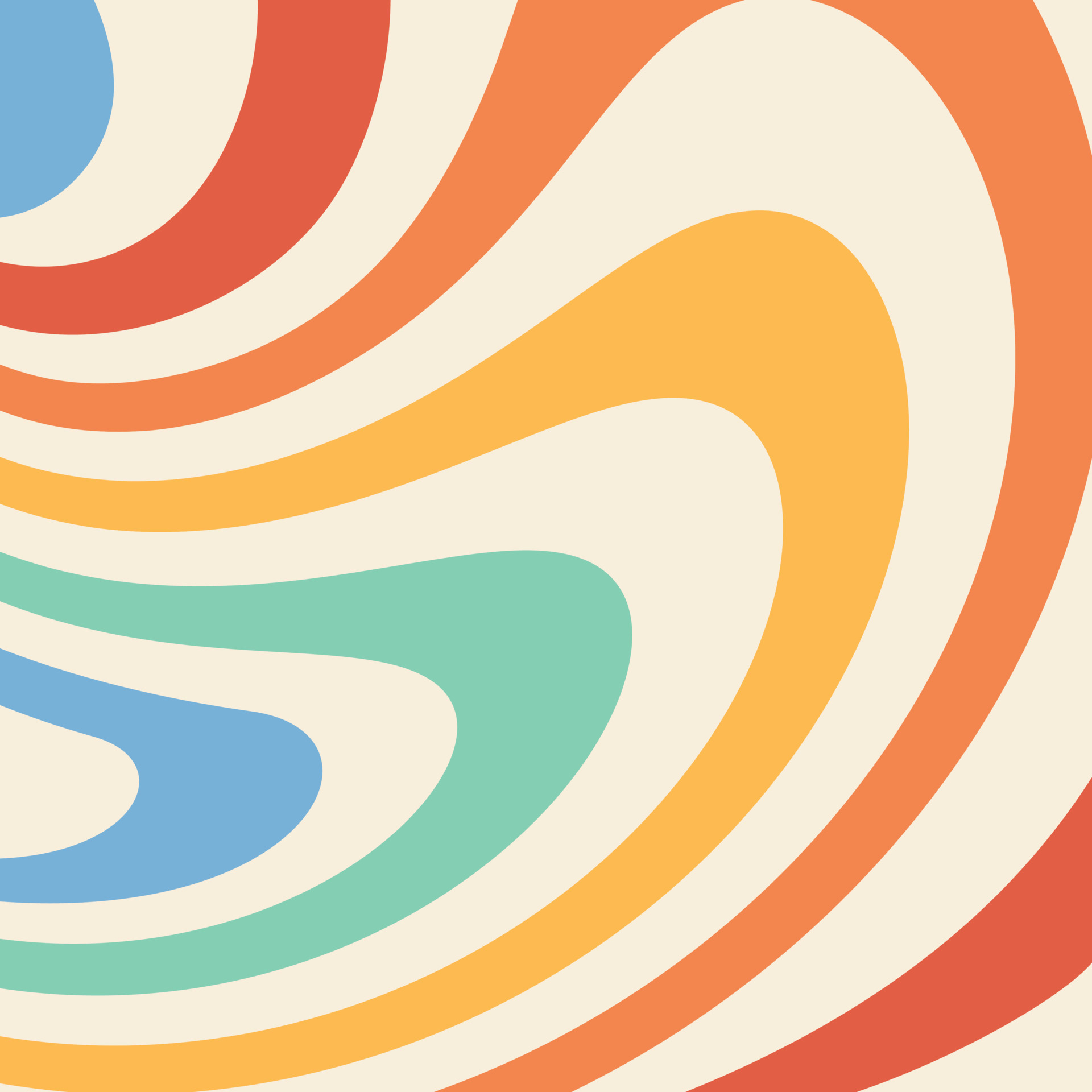 Retro groovy wavy rainbow background. Background in the style of the ... Retro groovy wavy rainbow background. Background in the style of the ...