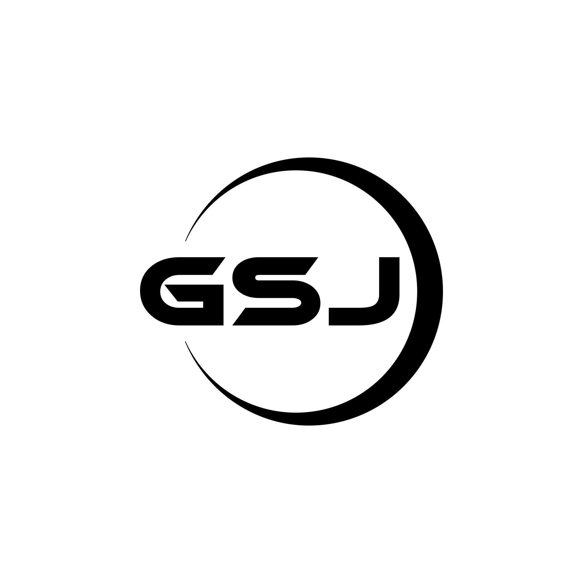 diseño del logotipo de la letra gsj en la ilustración. logotipo vectorial, diseños de caligrafía ...