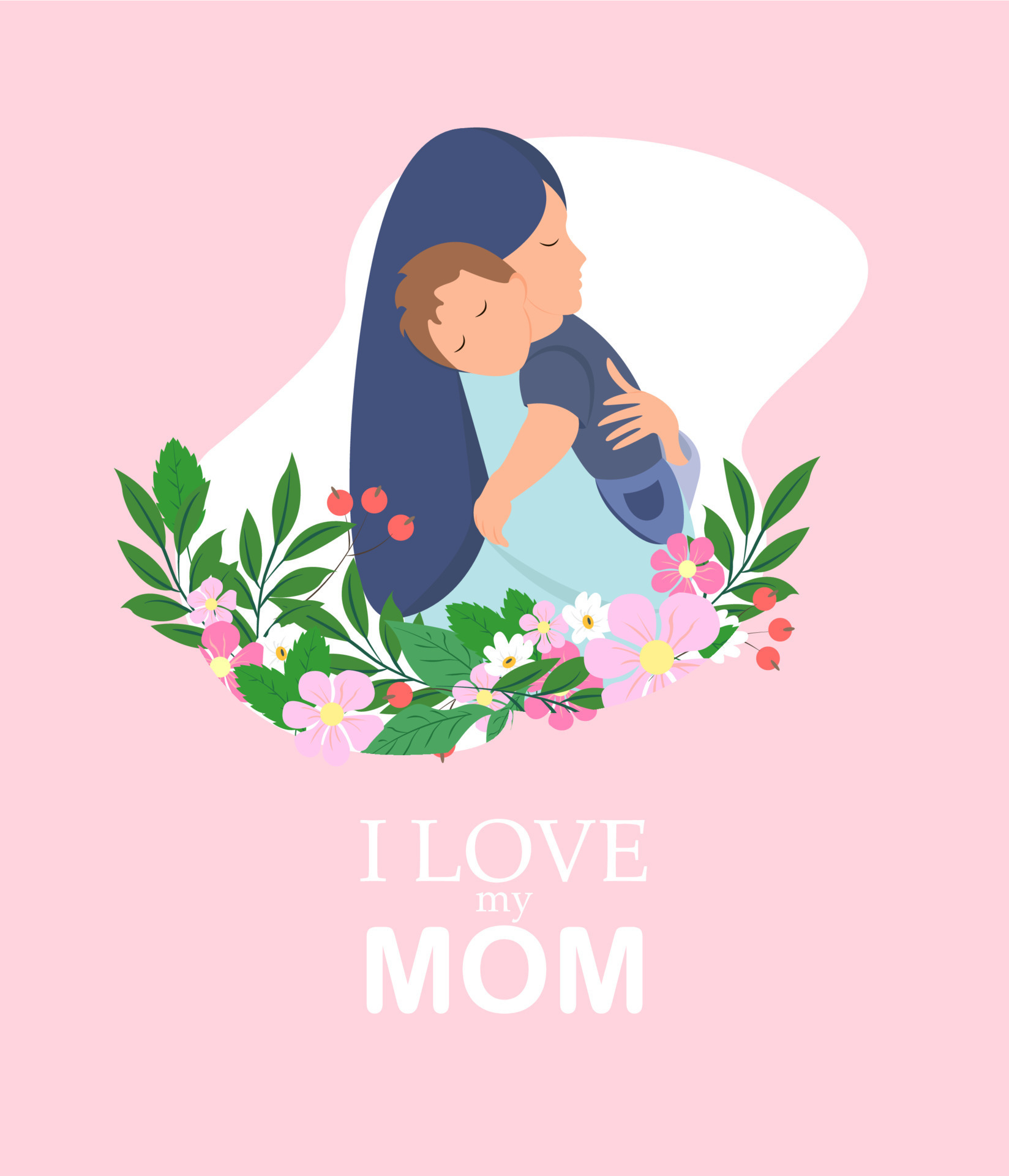 Mother And Son Mother S Day Card Background Mother And Son With