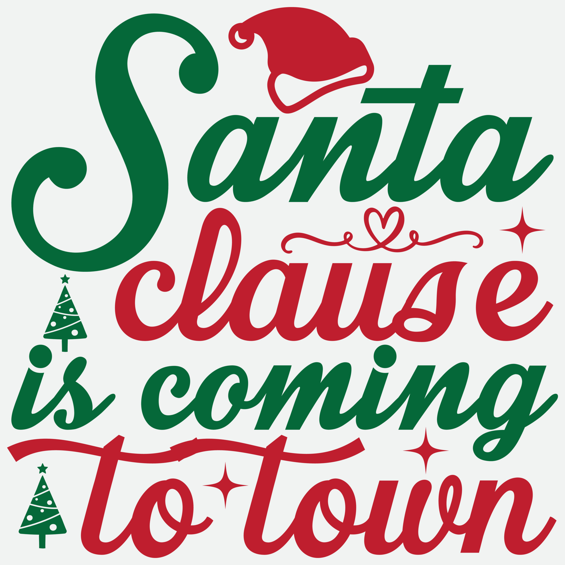 Santa clause is coming to town 13661573 Vector Art at Vecteezy