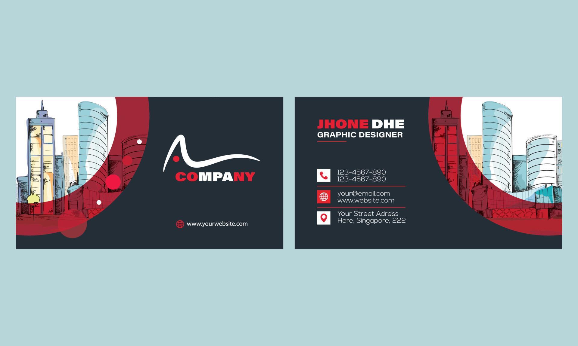Business card design for the company or Brand. RGB color mode file ...