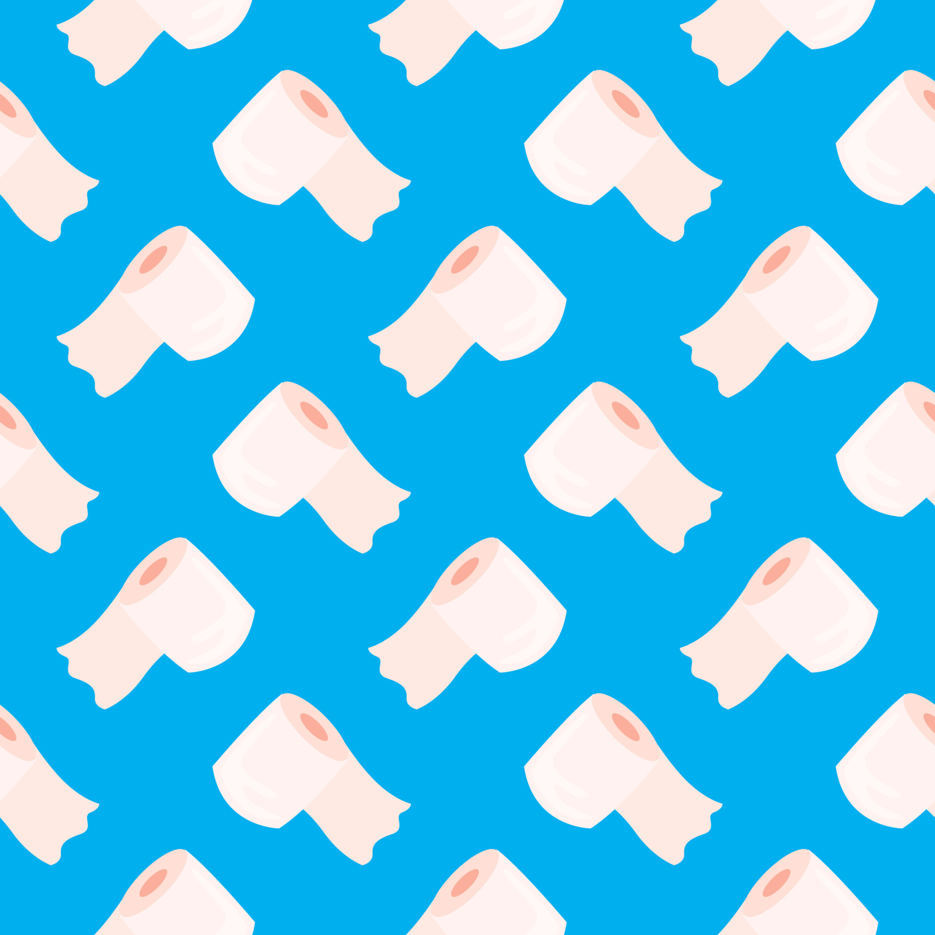 White Toilet Paper Seamless Pattern On Blue Background 13662210