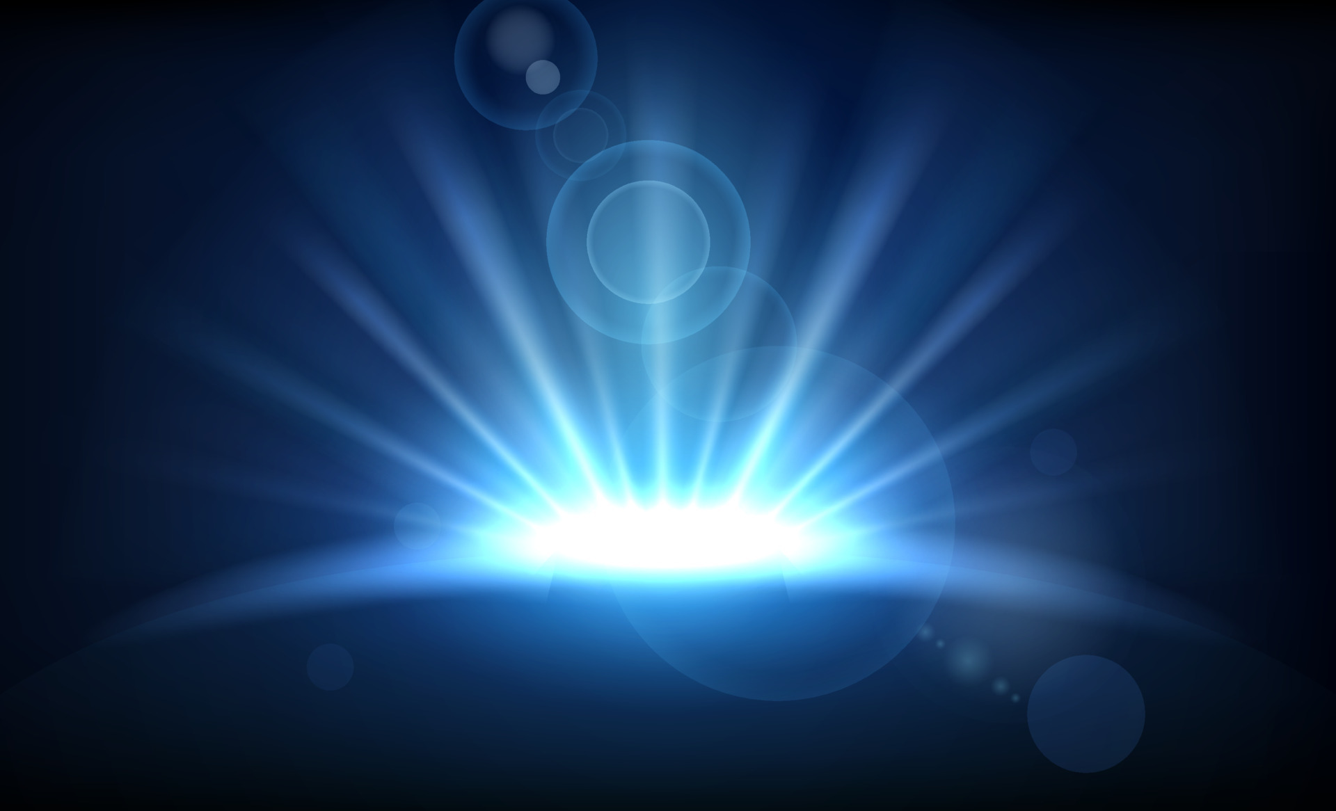 Blue Light With Lens Flare. Blue Color Design With a Burst. Vector Illustration 13662512 Vector ...