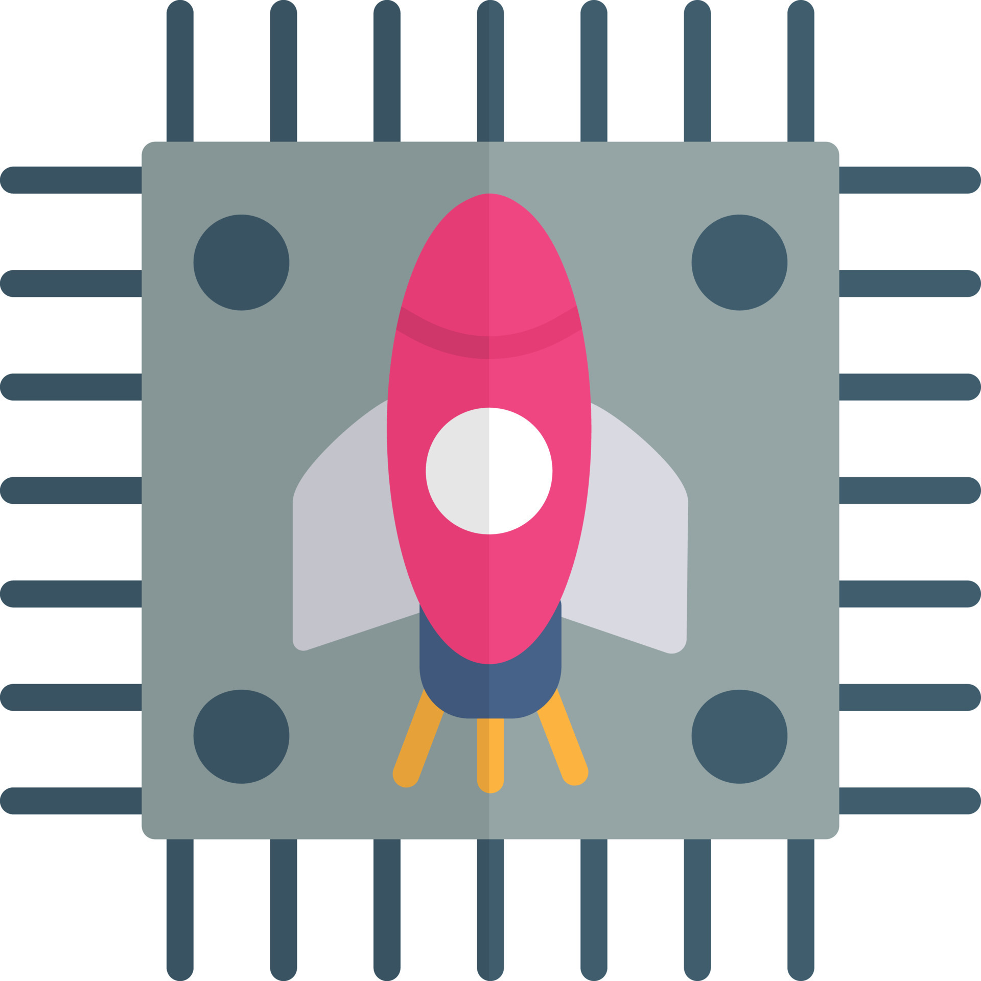 Rocket Chip Flat Icon 13663007 Vector Art at Vecteezy