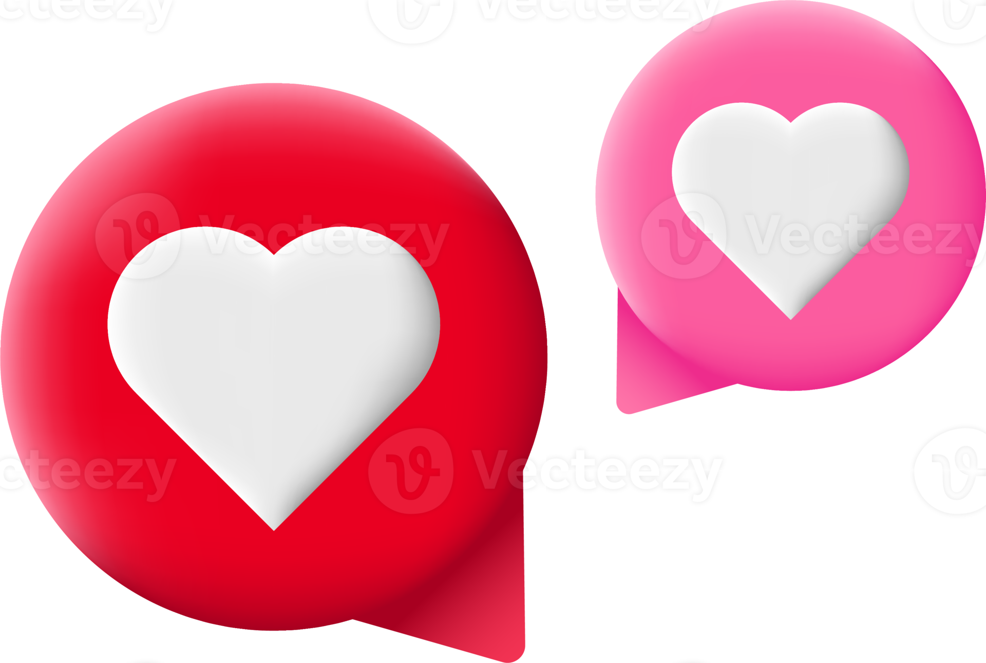 3d Like Icon With Red And Pink Colors 3d Social Media Like Heart Icon Design 13666505 Png