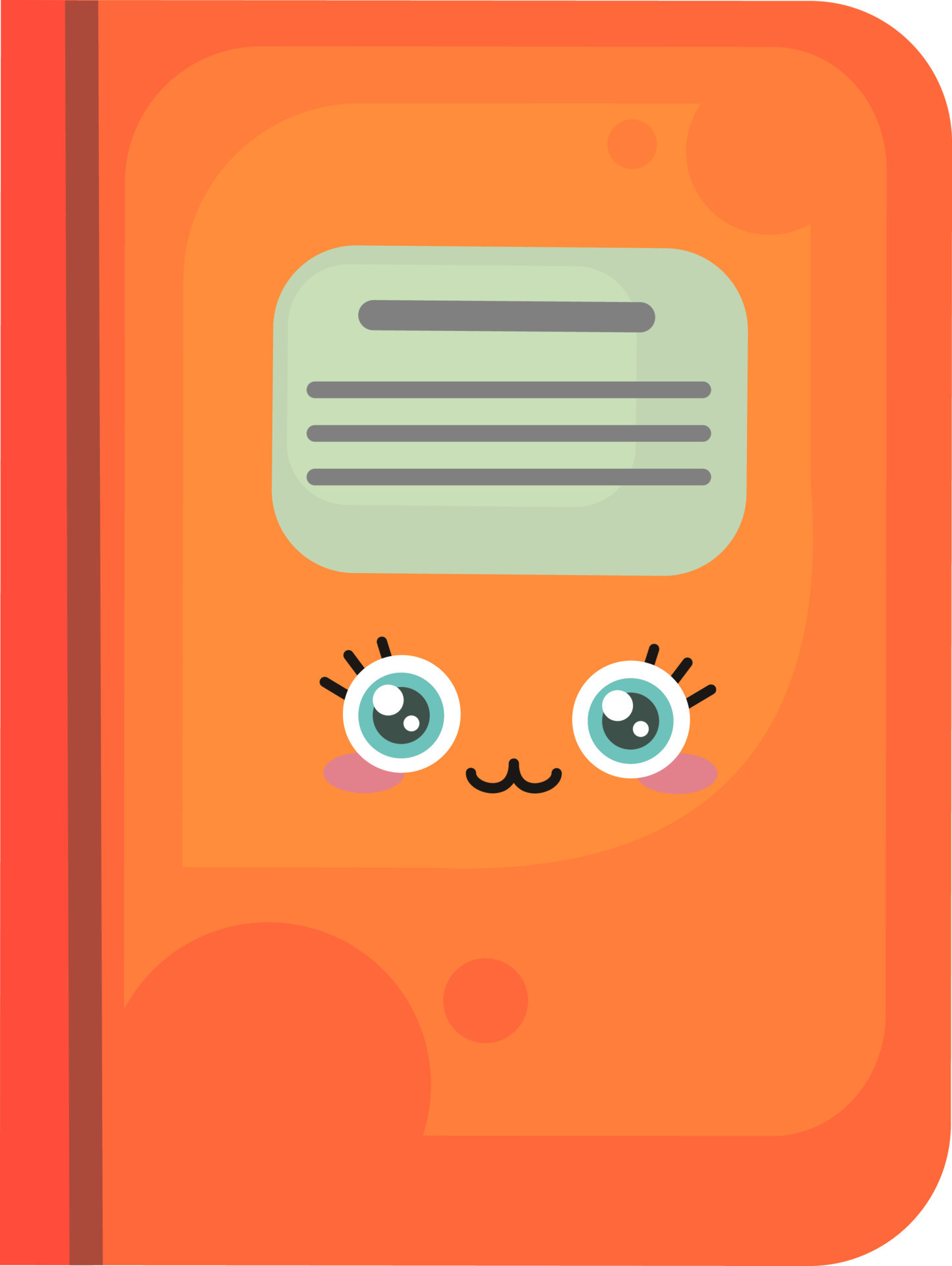 Orange Notebook Illustrationvector On White Background 13673549