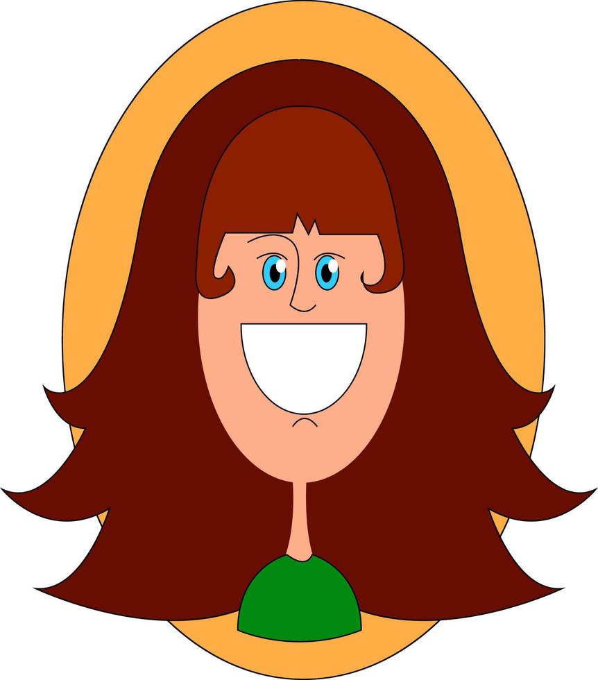 Cute Blue Eyed Girl Illustration Vector On White Background 13674149 Vector Art At Vecteezy