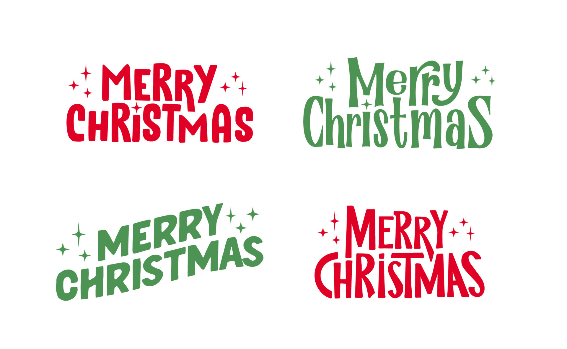 Merry Christmas Lettering Typographic Design Xmas Holidays Text Design
